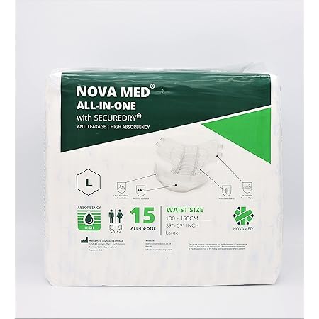 Amazon.com: Novamed Adult Diapers, Disposable Incontinence Briefs with ...