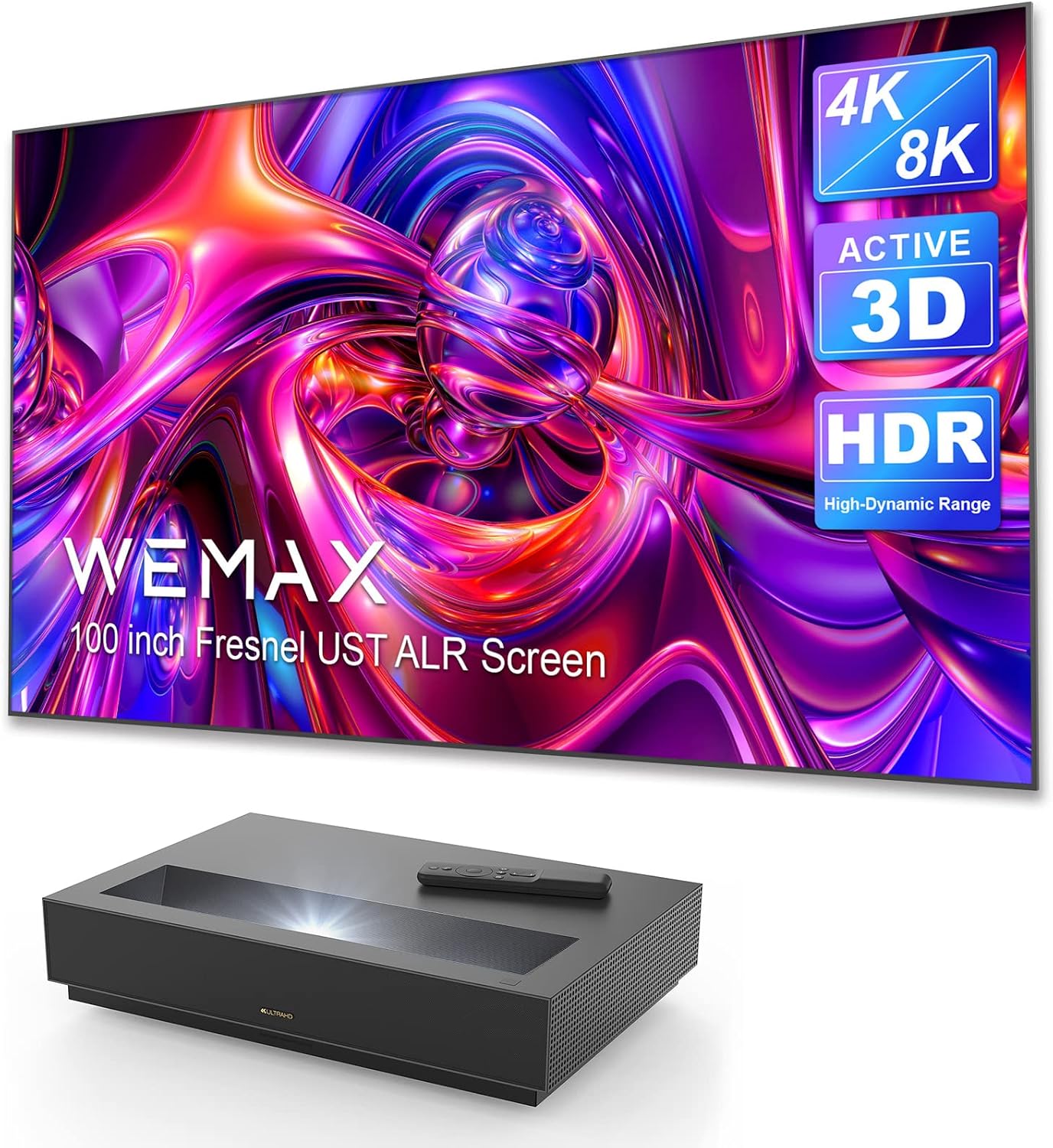 Amazon.com: WEMAX Nova 4K Laser TV UST Projector and 100-inch ALR ...