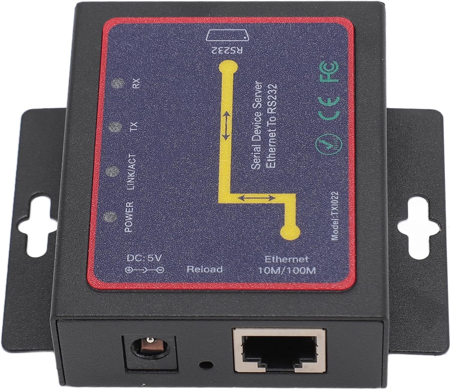 Amazon.com: Ethernet to RS232 Serial Device Server, TXI022 TCP IP Reliable RJ45 to RS232 Serial ...