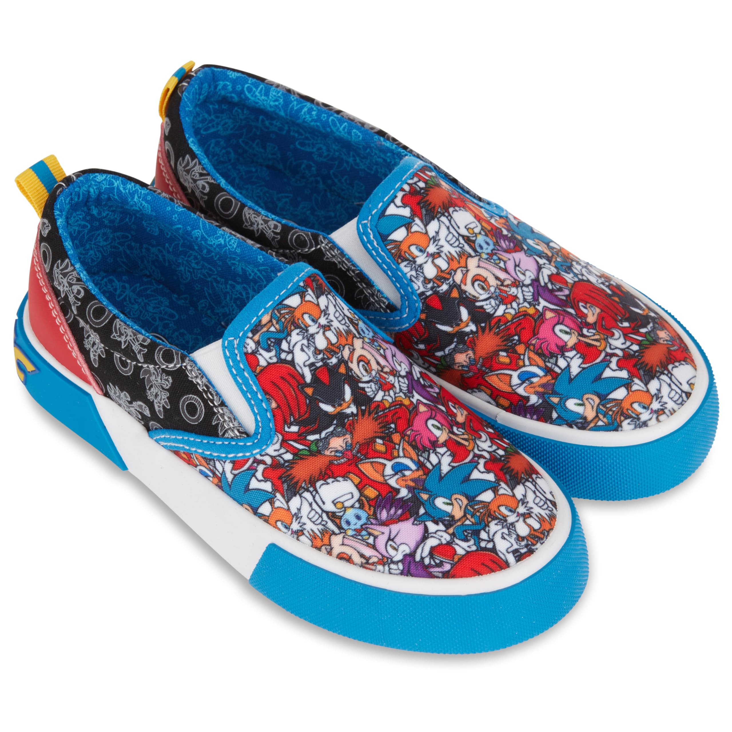 Amazon.com: Sonic The Hedgehog Boys Sneakers - Sonic Slip On Canvas ...