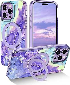 Amazon.com: Lamcase for iPhone 14 Pro Max Case with Magnetic Invisible Ring Stand [Compatible ...