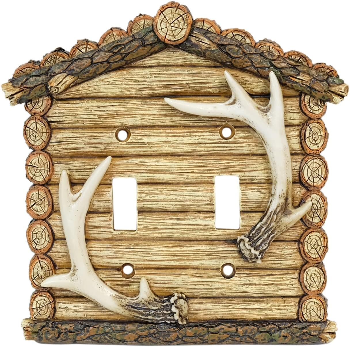 BestGiftEver Rustic Double Toggle Switch Cover - Decorative Wall Plate ...