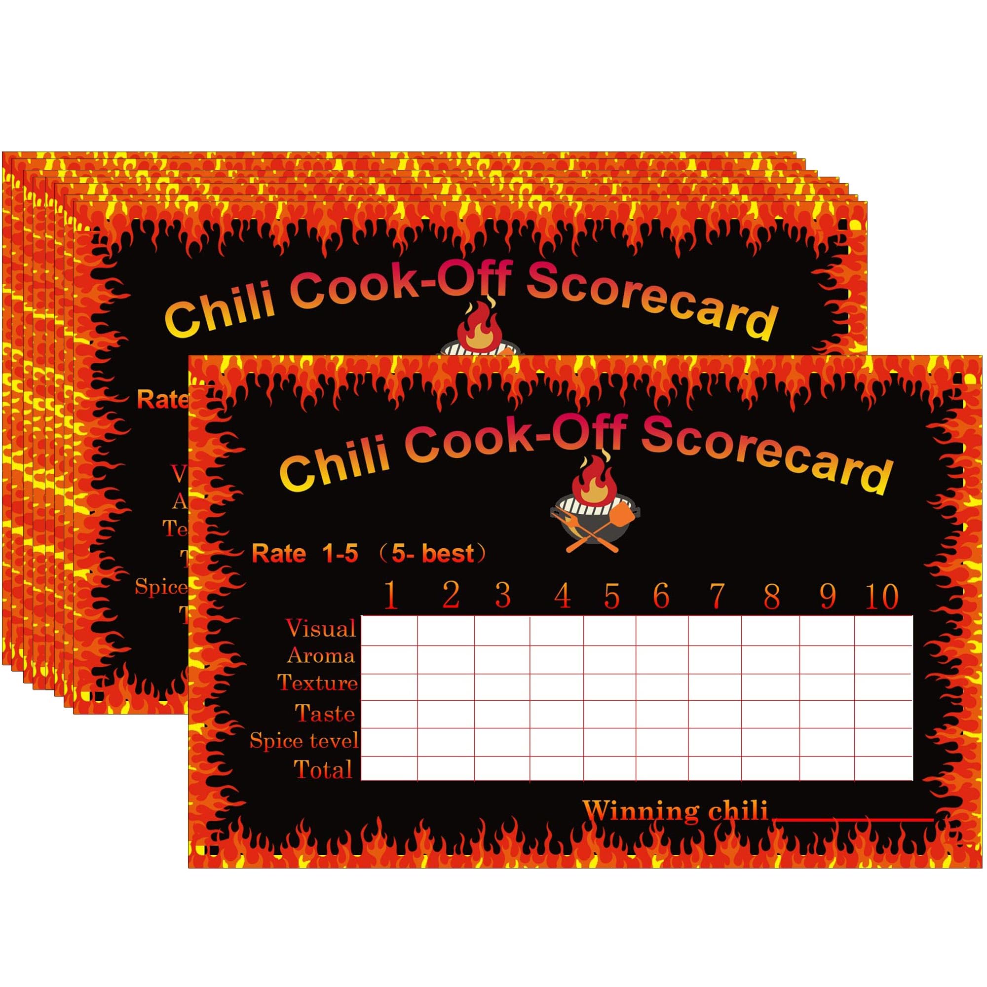 Amazon.com: Chili Cook Off Contest Card 25 Pcs Chili Cook Off Banner ...