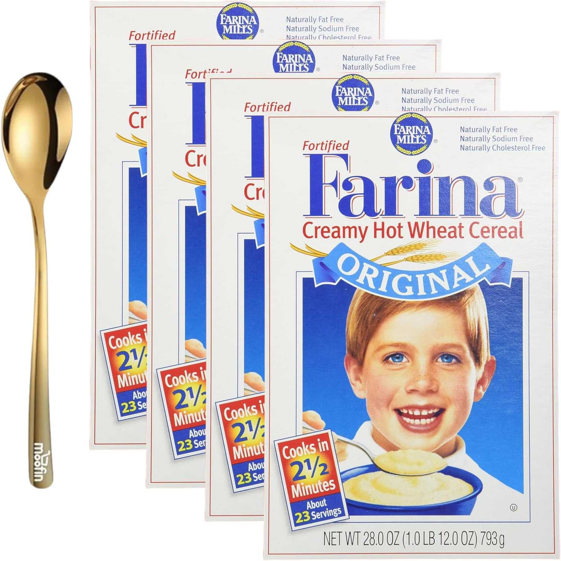 Amazon.com: Farina Creamy Hot Wheat Cereal, 28.0 Ounce Boxes (Pack of 6 ...