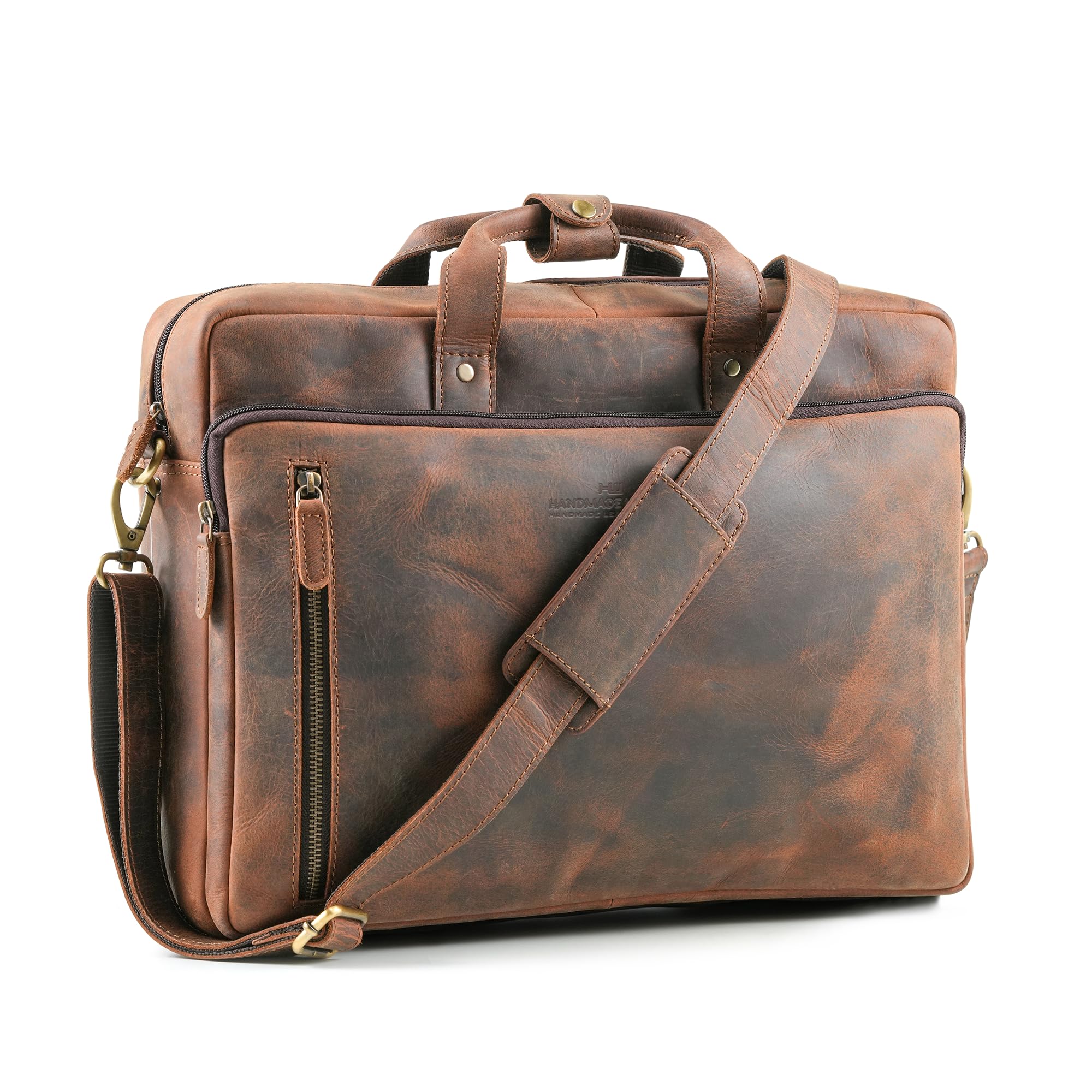 Amazon.com: Handmade World Leather Laptop Briefcase Bag For Men Women ...