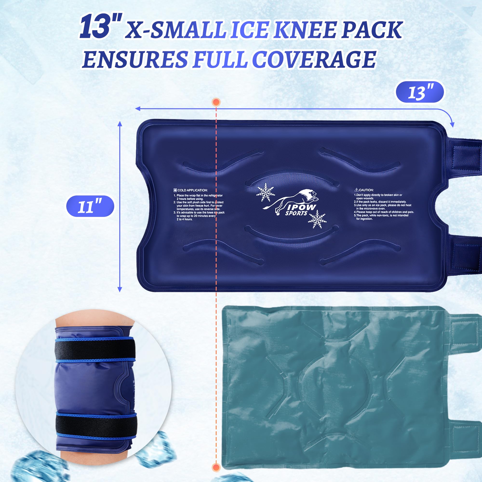 Snapklik.com : Small Knee Ice Pack Wrap, Reusable Cold Pack Wrap Around ...