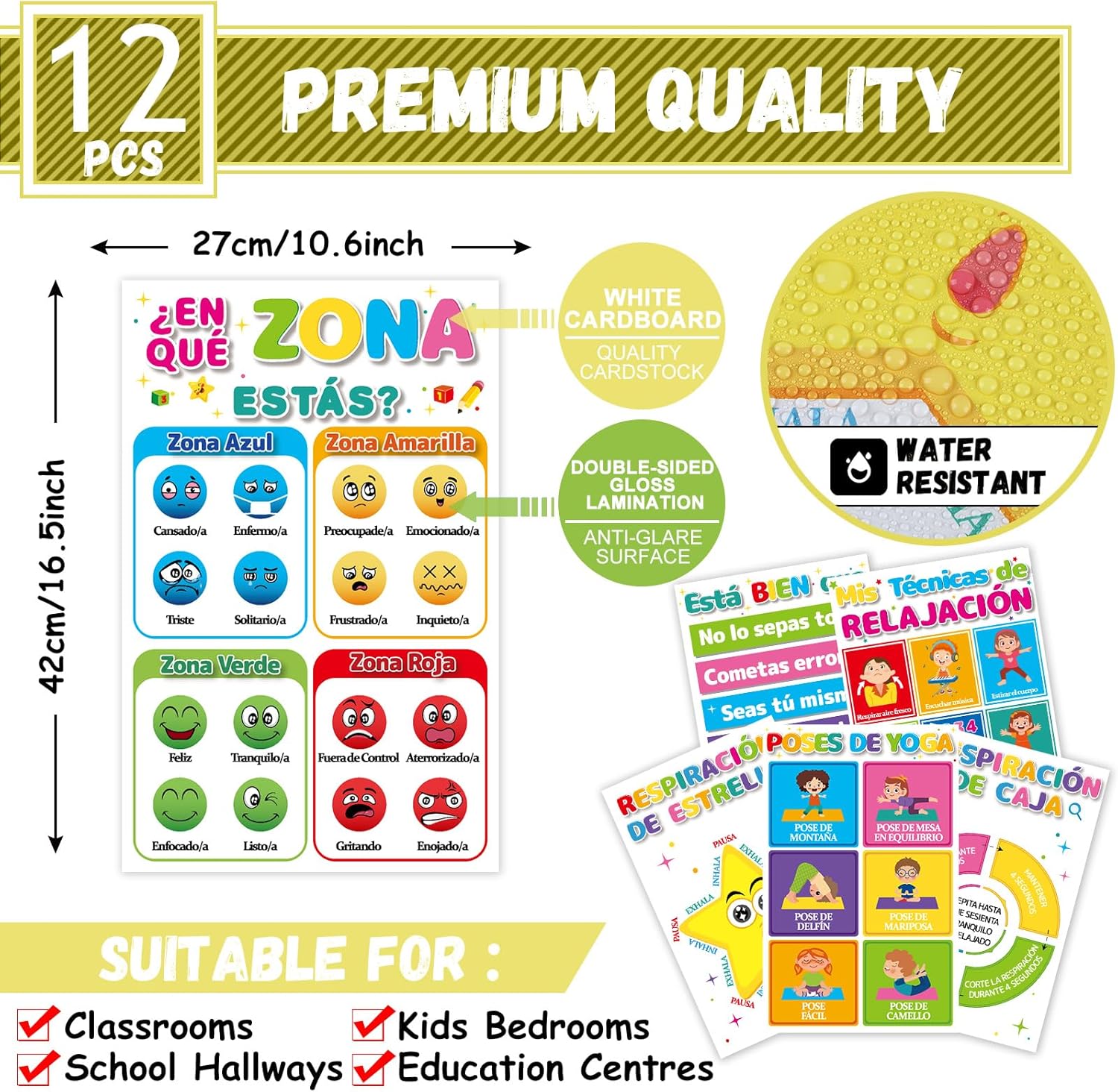 gisgfim 12Pcs Spanish Calming Corner Posters Nepal | Ubuy