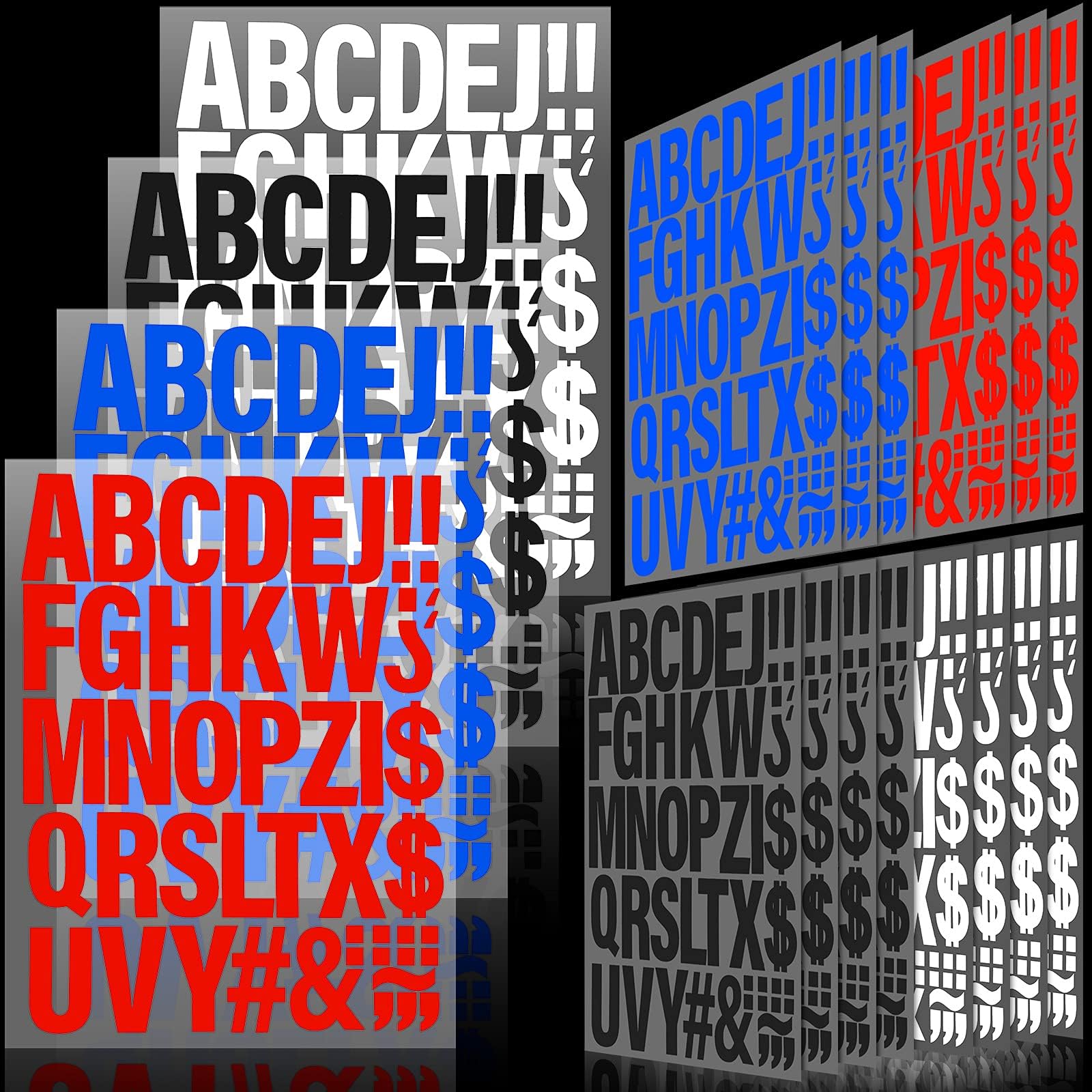 Amazon.com: 190 Pcs Iron on Letters Iron on Numbers Alphabets Fabric ...