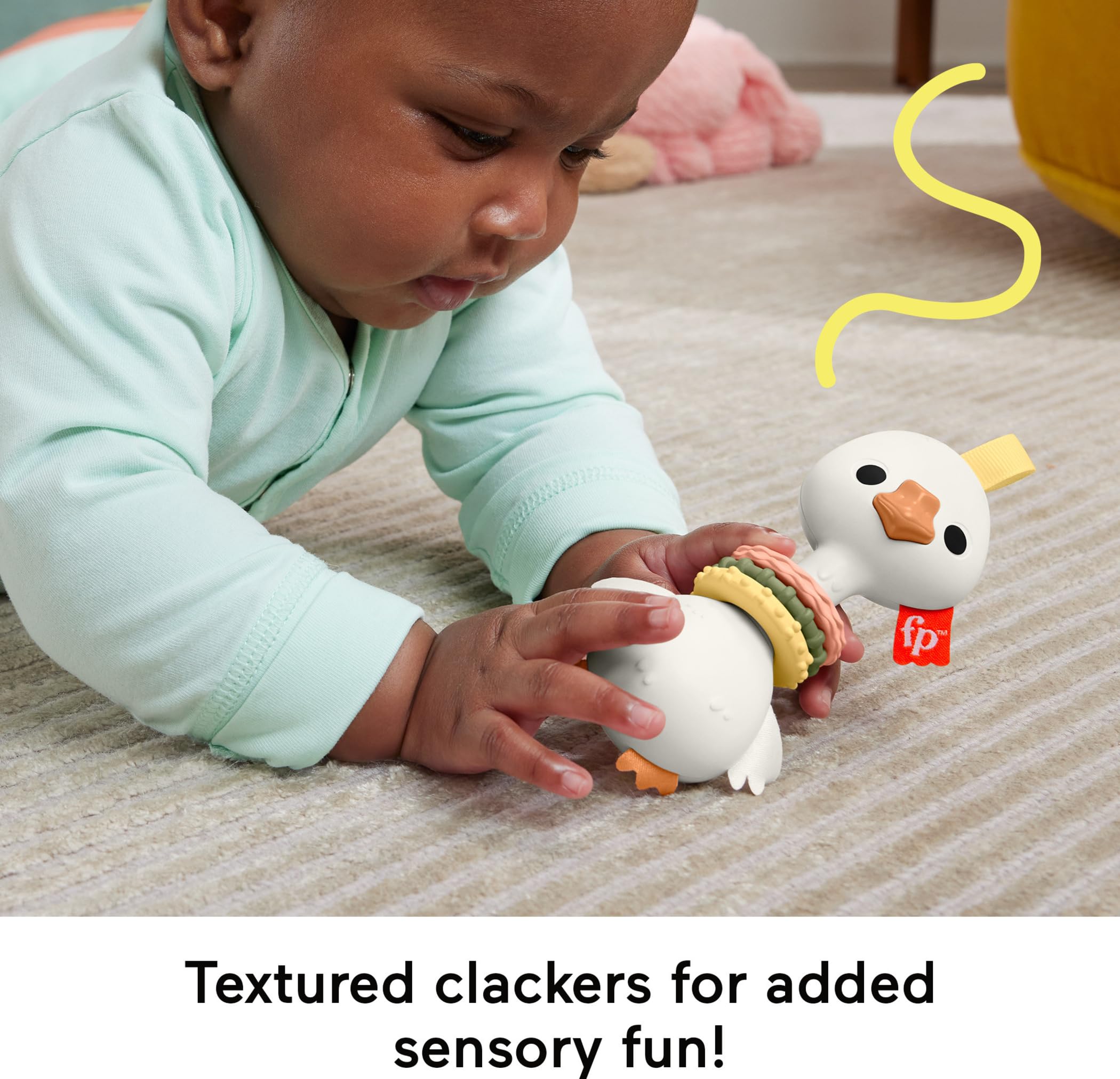 Snapklik.com : Fisher-Price Baby Sensory Toy Clack & Quack Goose