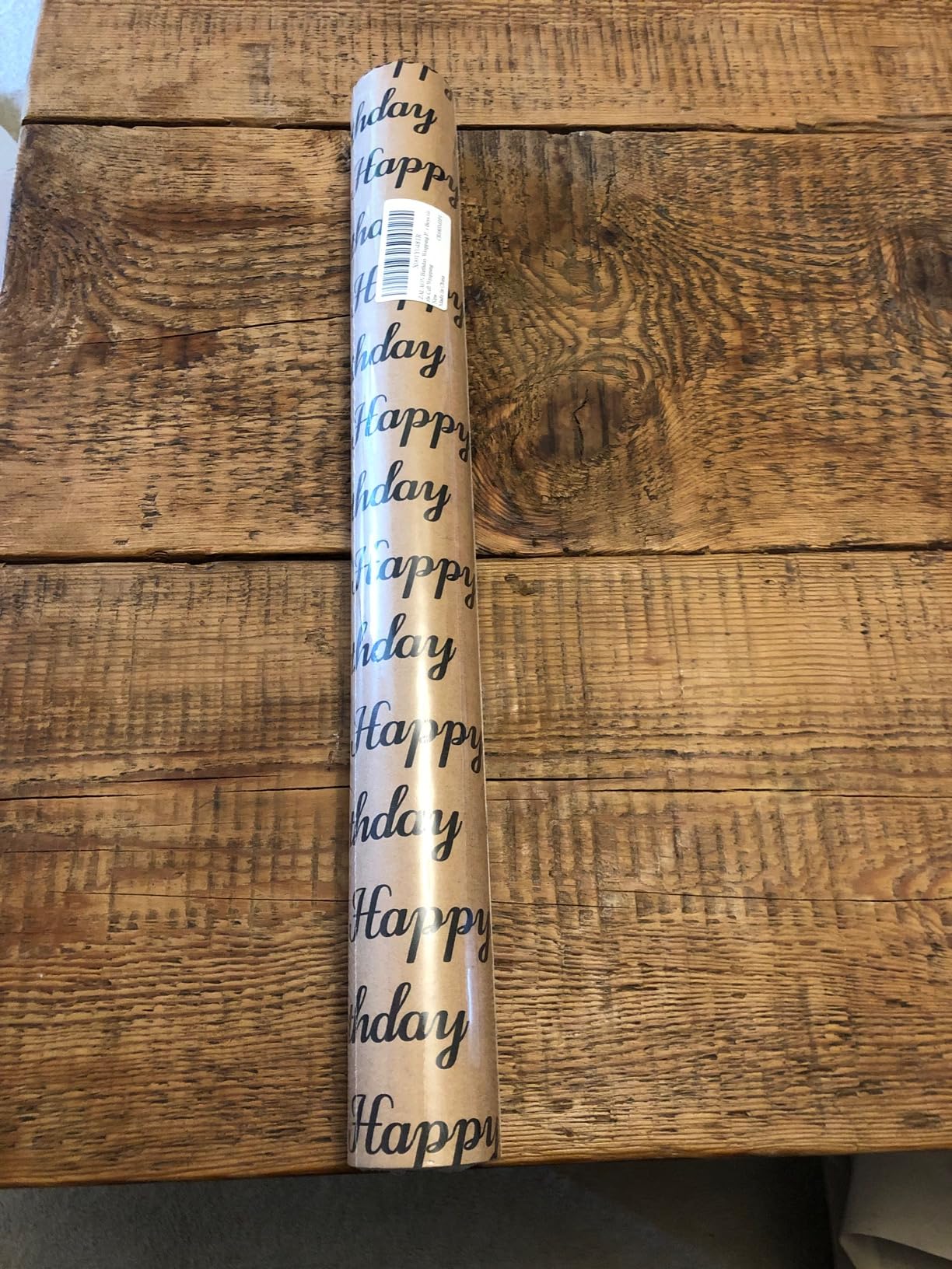 ZALAON Birthday Wrapping Paper Roll, 43cm x 10M Black Happy Birthday ...