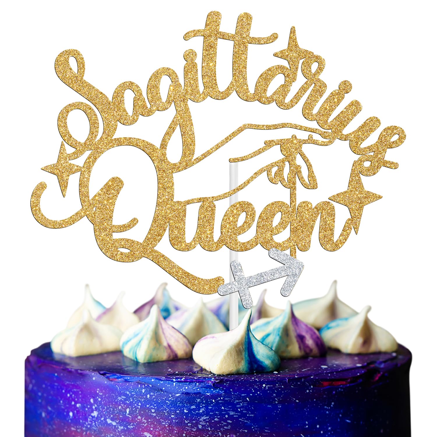 Amazon.com: Sagittarius Queen Cake Topper, Sagittarius Season/12 Zodiac ...