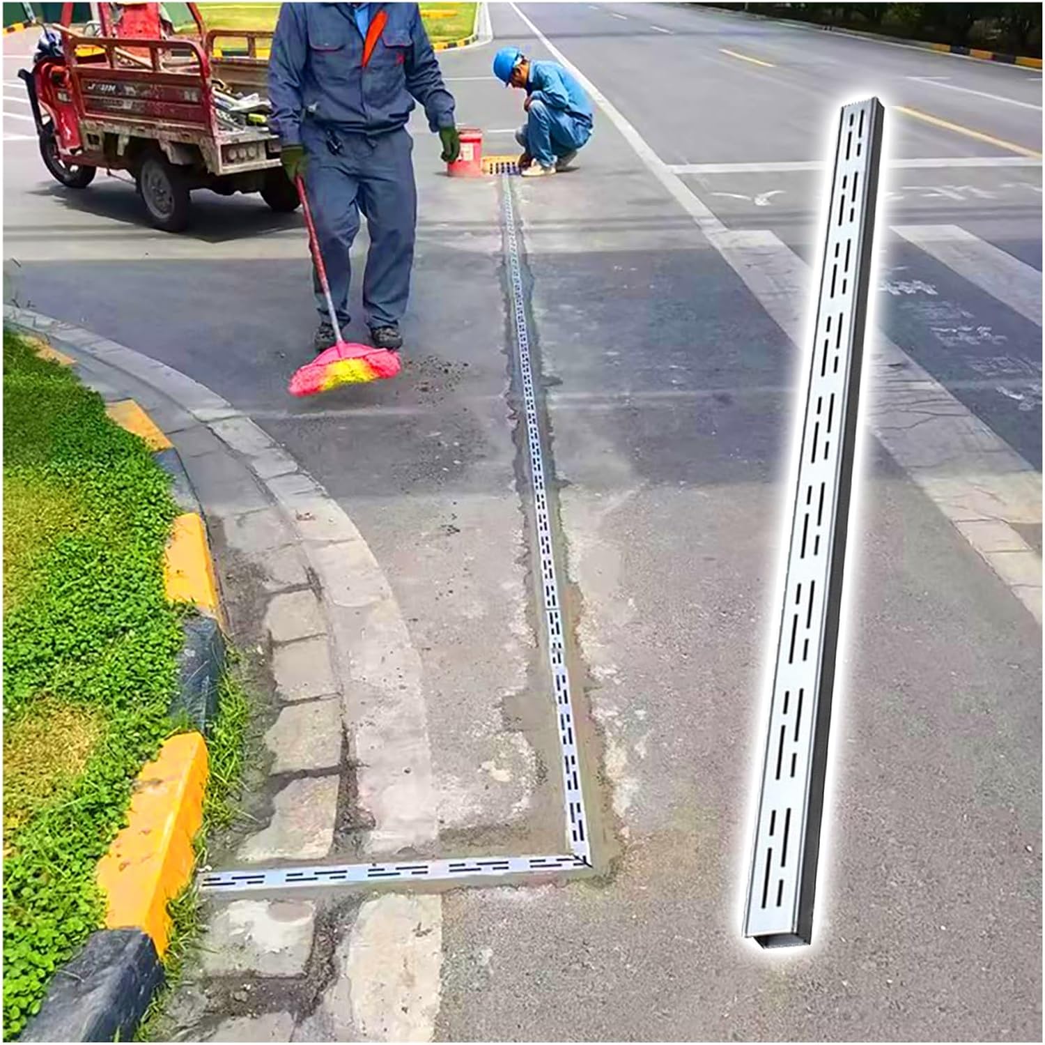 Modular Trench Drain System with Grating for Efficient Outdoor Drainage ...