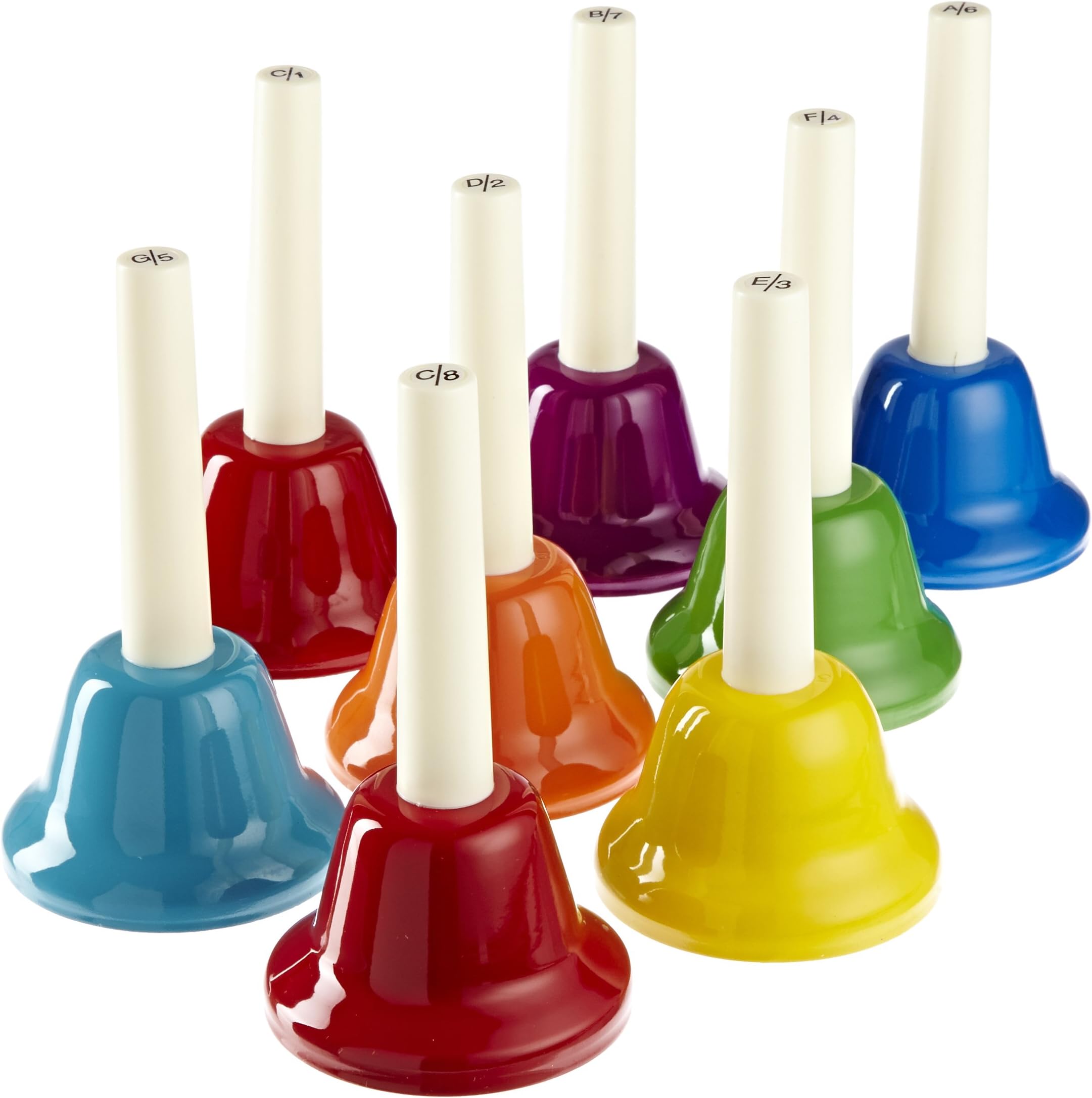 Amazon.com: Hand Bells Set, Colorful Percussion 8 Note Diatonic Metal ...