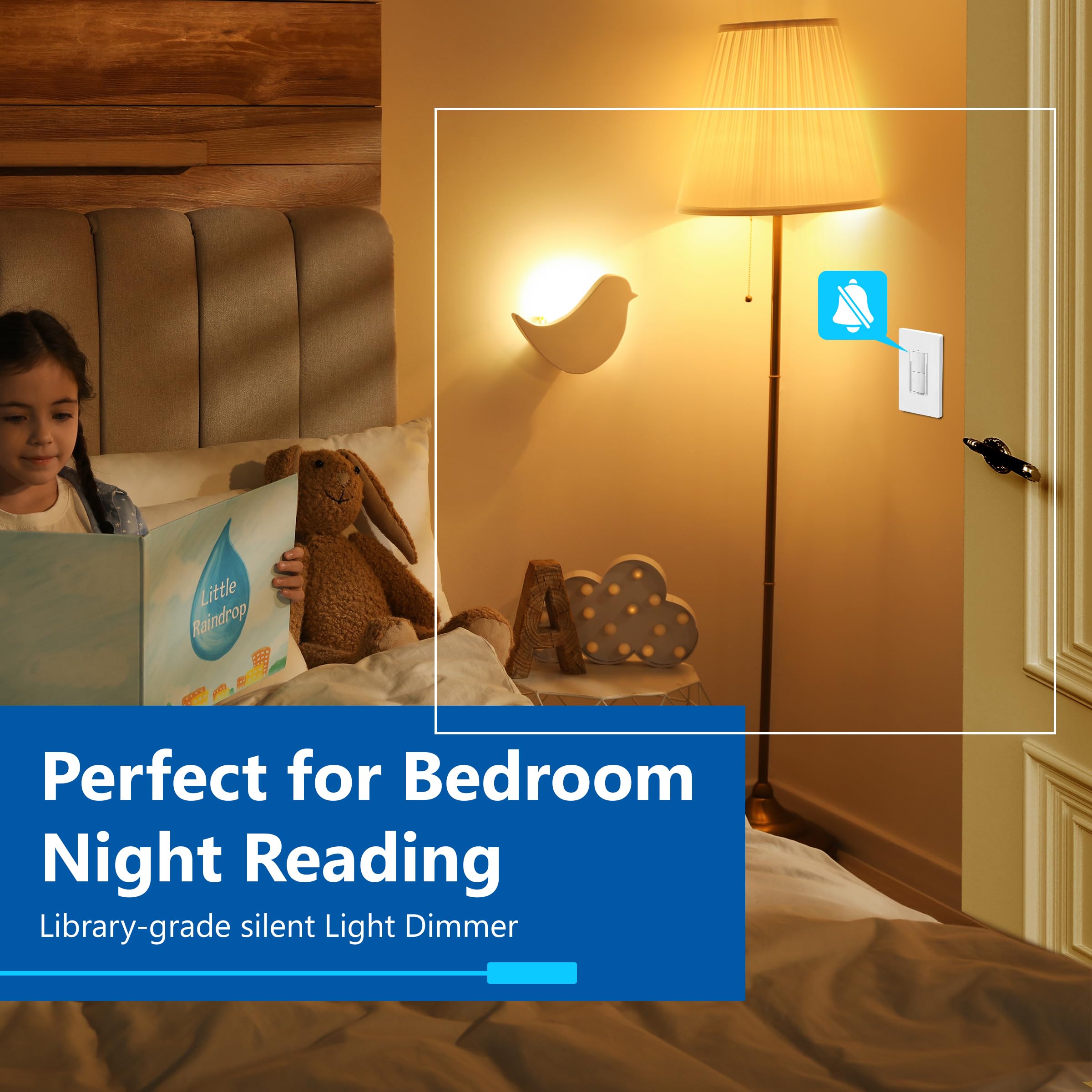 Snapklik.com : Dual Rocker Light Switch And Slide LED Dimmer ...