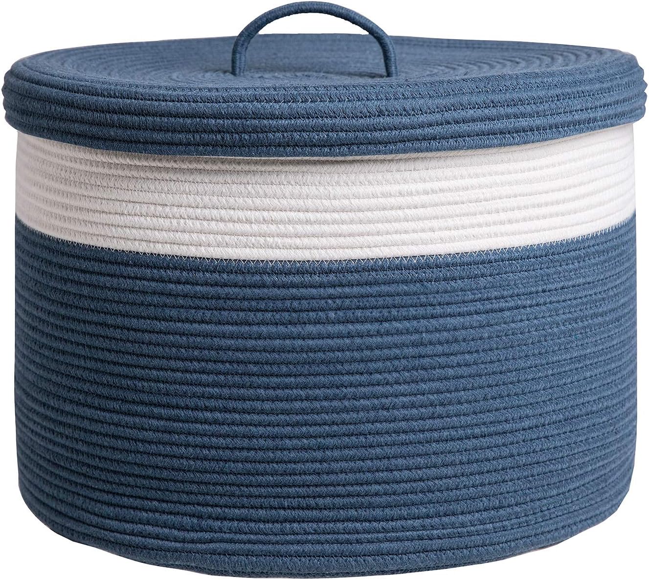 Amazon.com: 20" x 20" x 15" Extra Large Storage Basket with Lid, Cotton ...
