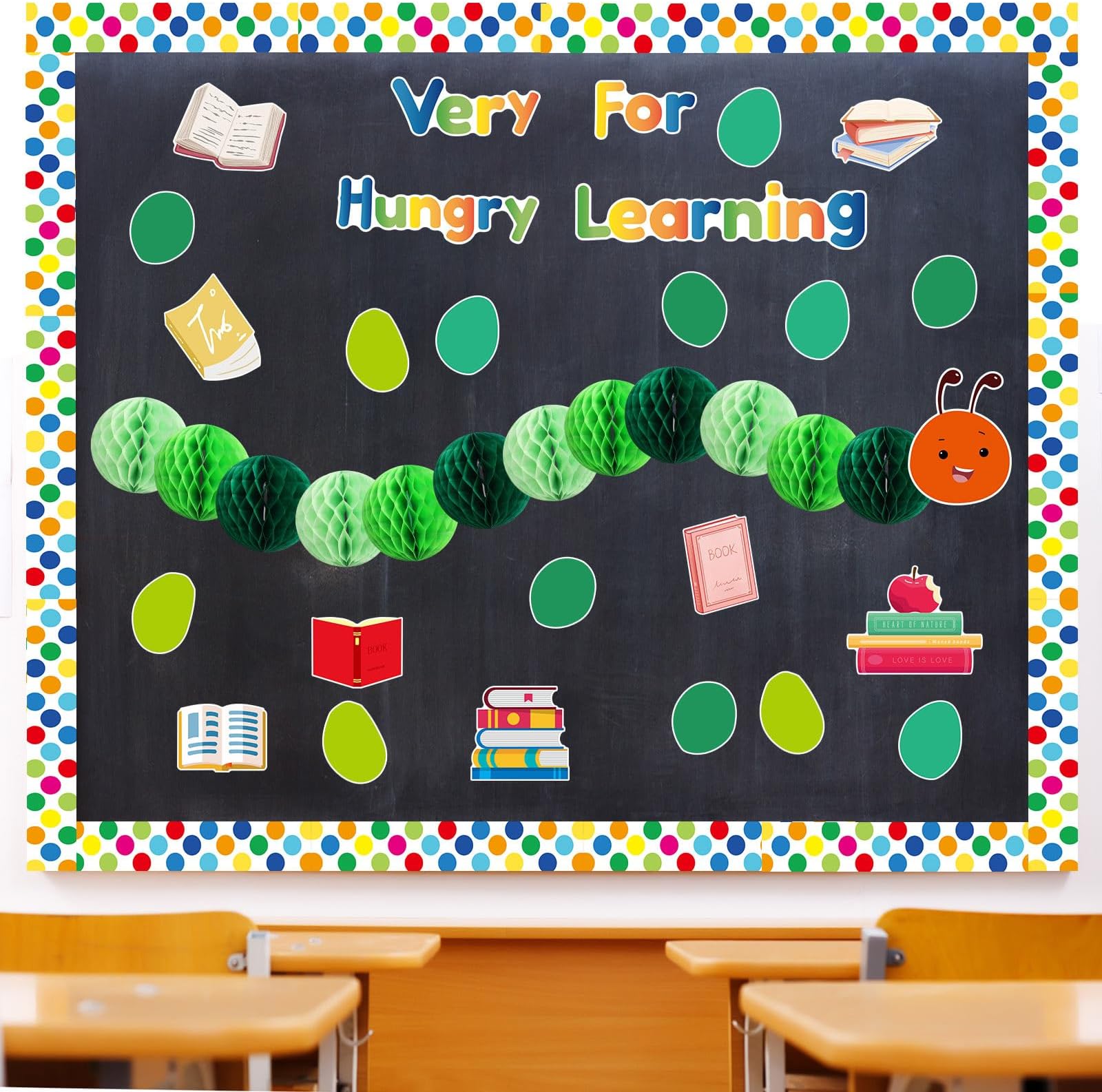 Amazon.com : TaoBary 84 Pcs 3D Caterpillar Honeycomb Bulletin Board Set ...