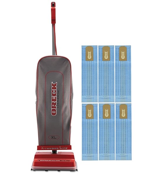 Oreck Commercial U2000R-1 120 V Red/Gray Upright Vacuum Bundle with ...