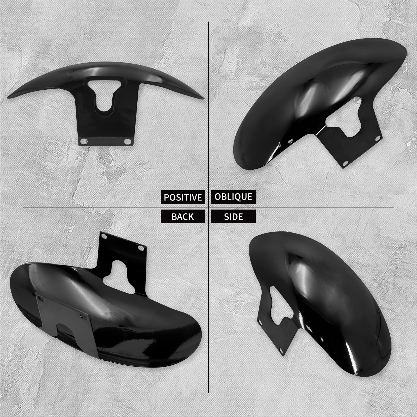 Burp Cloths Black Motorcycle Front Fender For Harley M8 Softail Fatboy ...