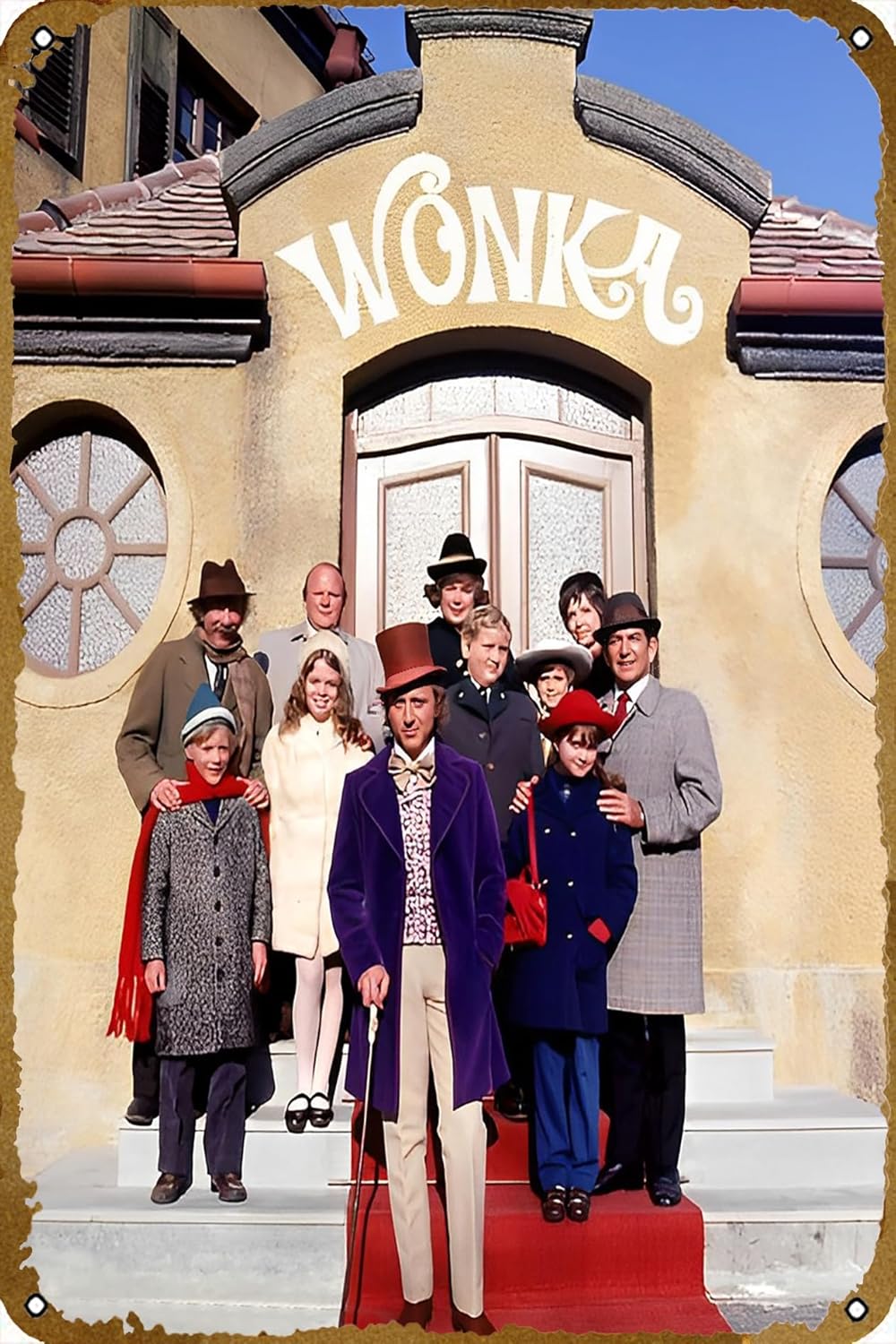 Amazon.com: KNIOIL Willy Wonka & the Chocolate Factory Tin Metal ...