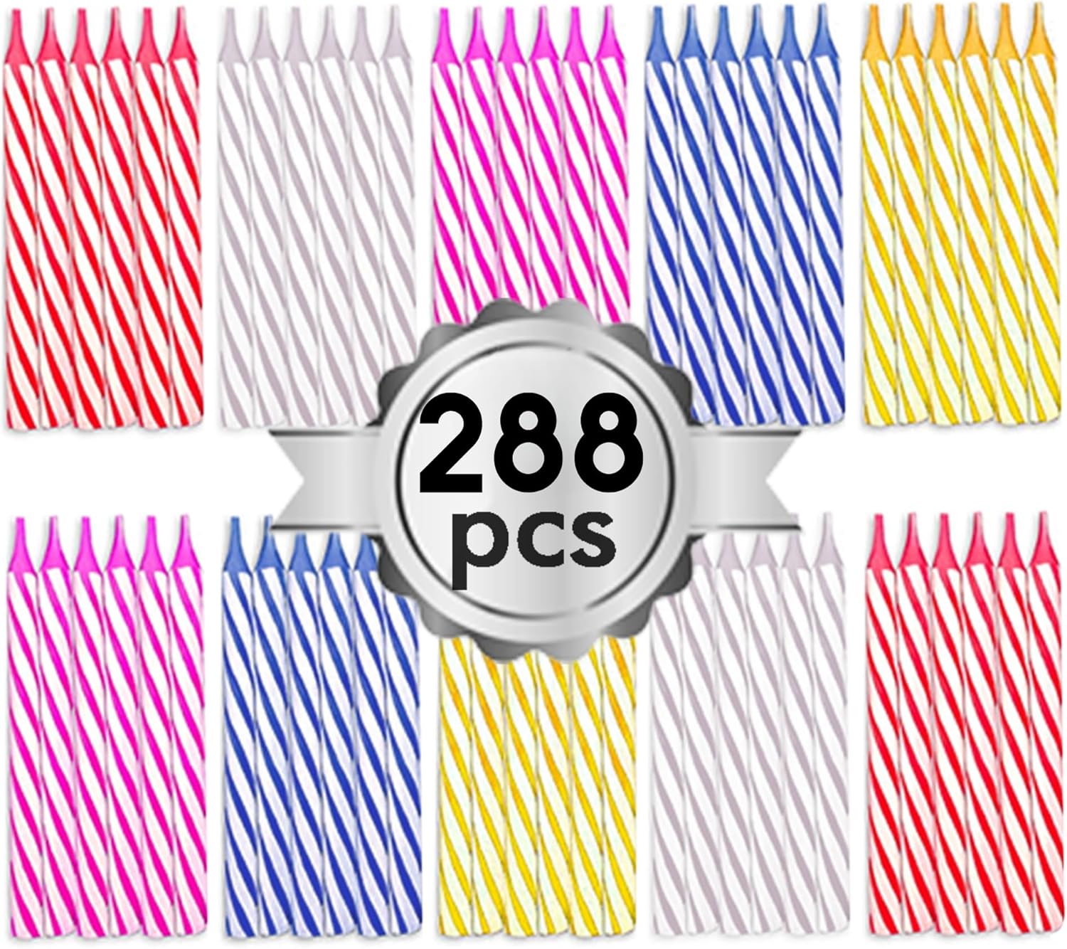 by Tugba Aydan - Birthday Candle - 288 Count Mix Color Birthday Candles ...