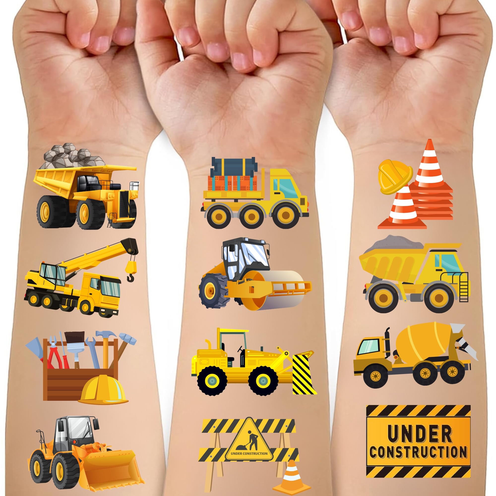 Amazon.com : Cars and Trucks Temporary Tattoo for Kids - 50PCS Cars ...
