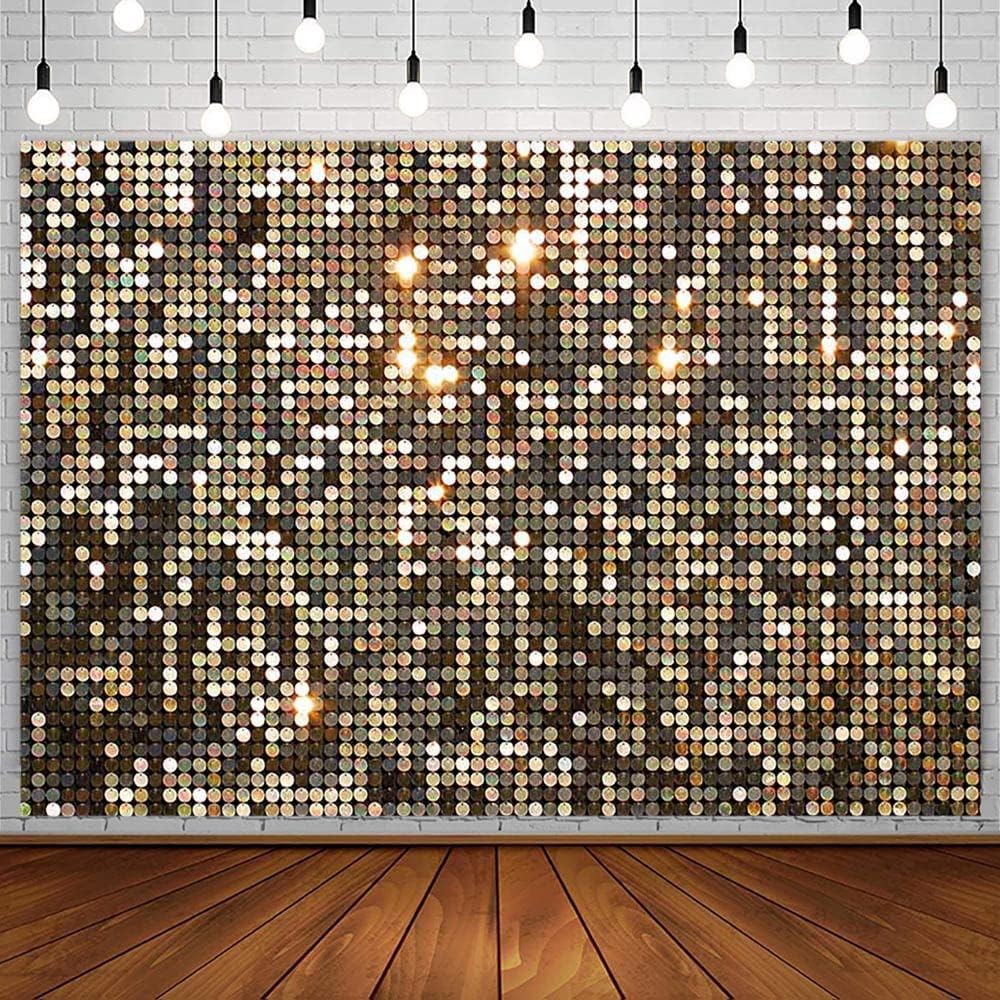 Amazon.com : AIBIIN 7x5ft Black Gold Glitter Backdrop for Photography ...