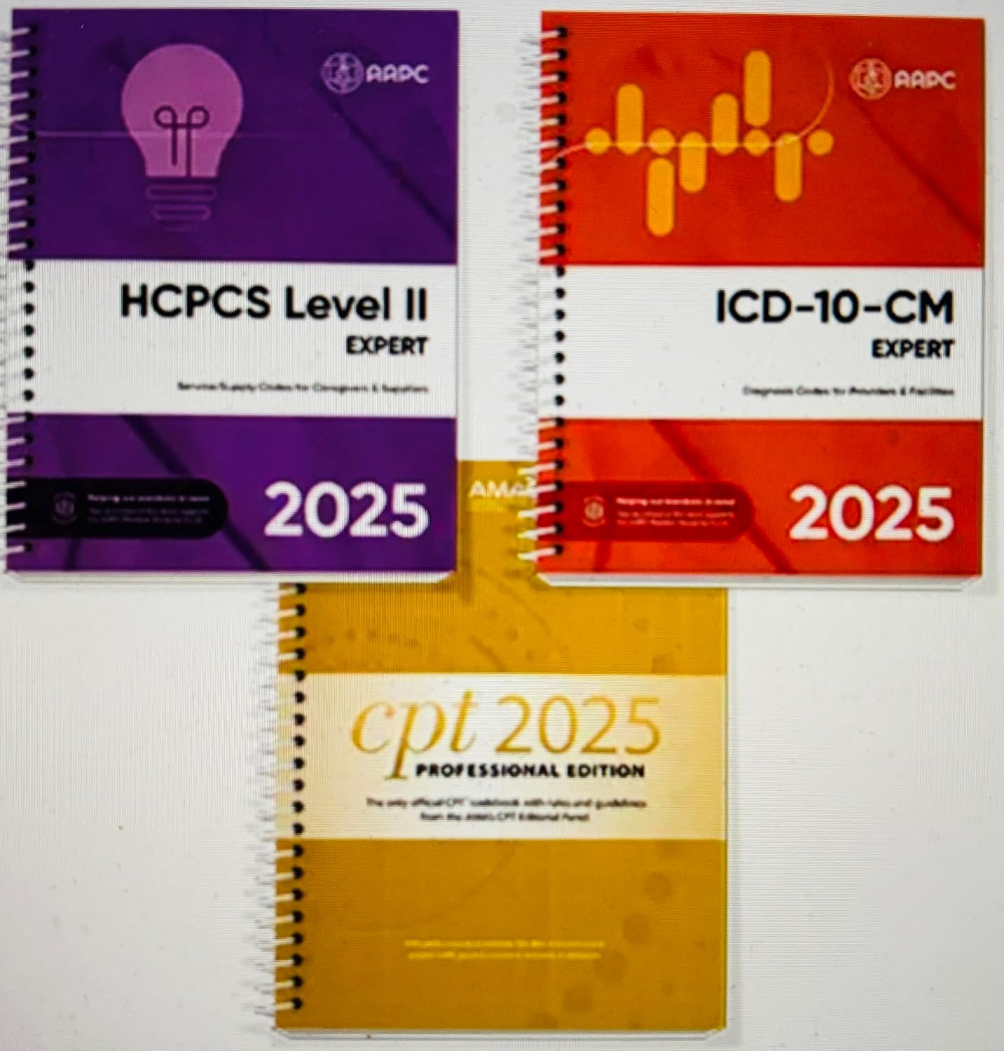 AMA CPT Book, ICD-10 Code Book, HCPCS Book - 2025 Physician Bundle by AAPC: AAPC: 9781635279436 ...