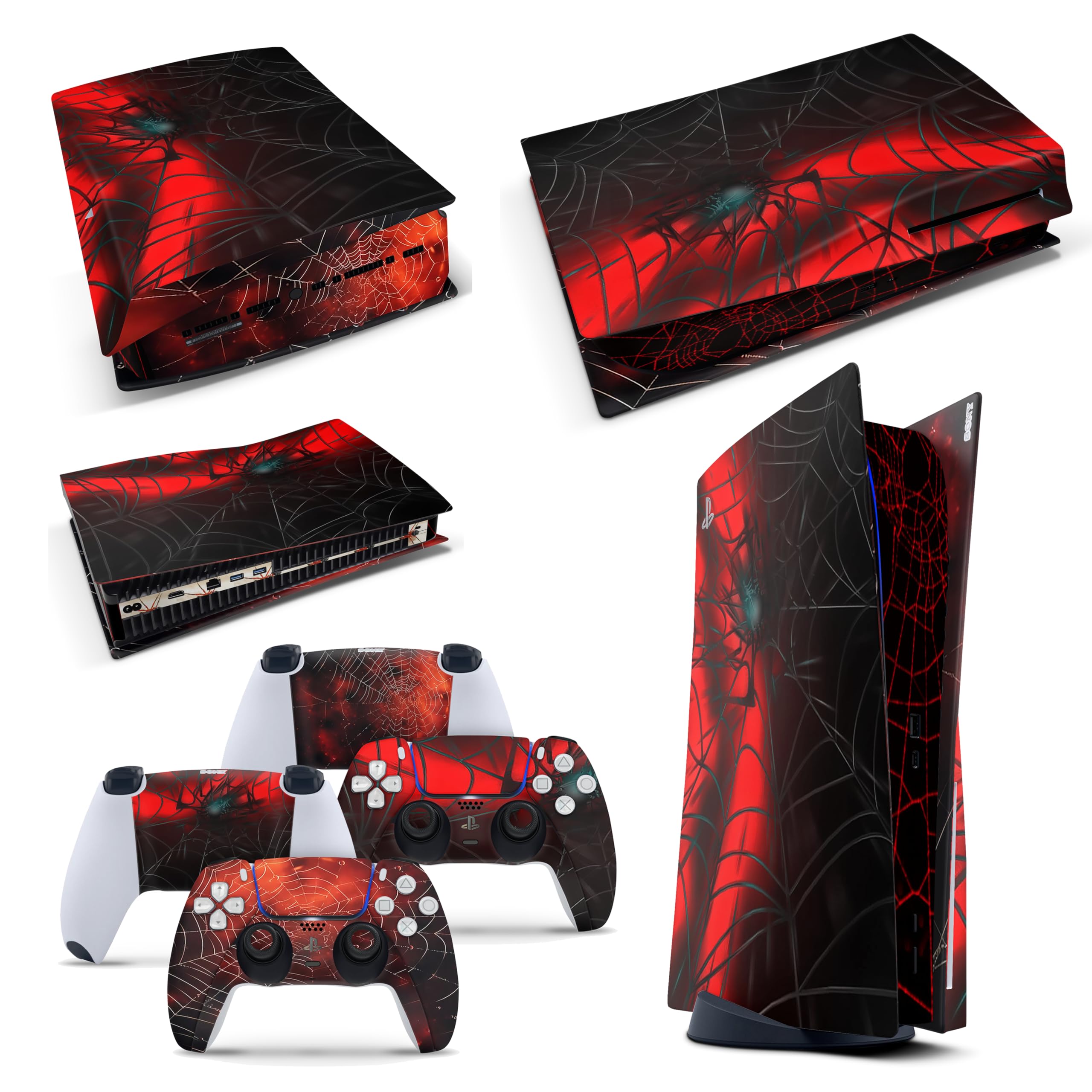Amazon.com: PS5 Disk Console Spider Skin Decal Vinal Sticker + 2 ...