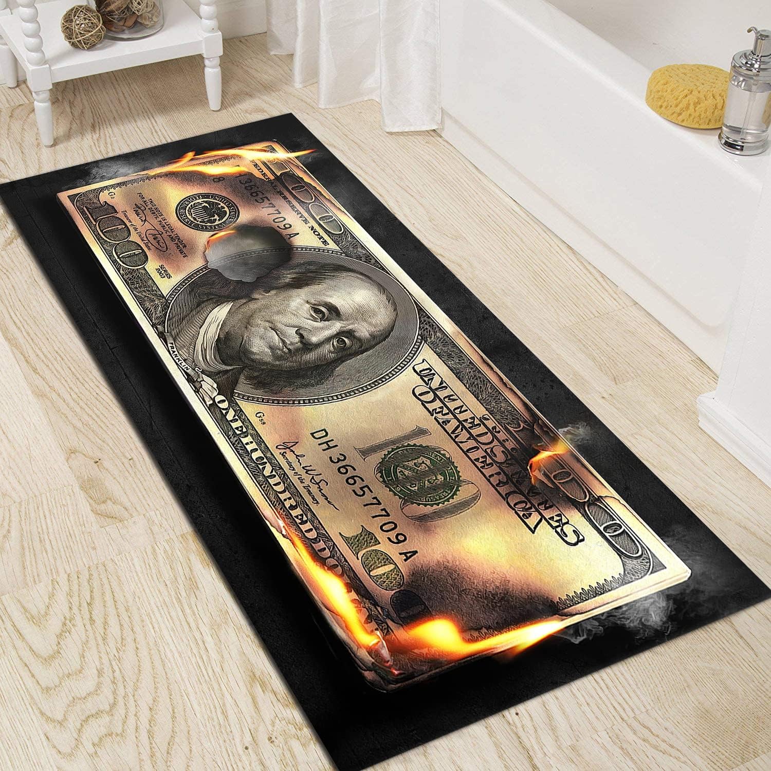 Amazon.com: 100 Dollar Bill Money Rug Runner Area Rug for Living Room ...