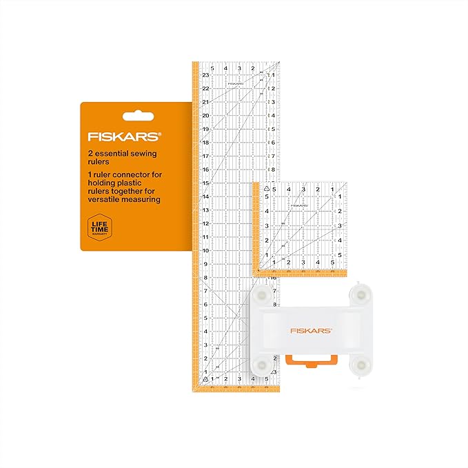 Amazon.com: Fiskars 3-Piece Ruler & Connector Set, 6.5"x6.5" and 6.5 ...