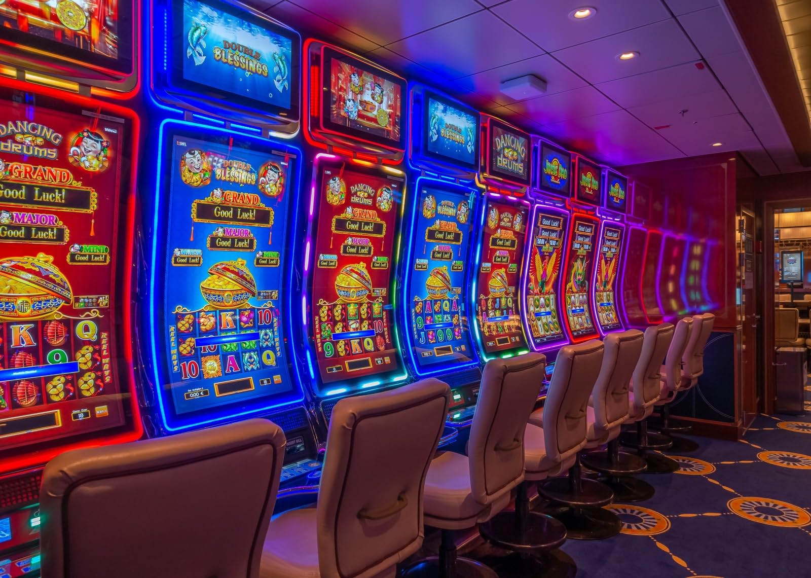 Amazon.com : BELECO 7x5ft Fabric Gaming Slot Machines Backdrop Casino ...