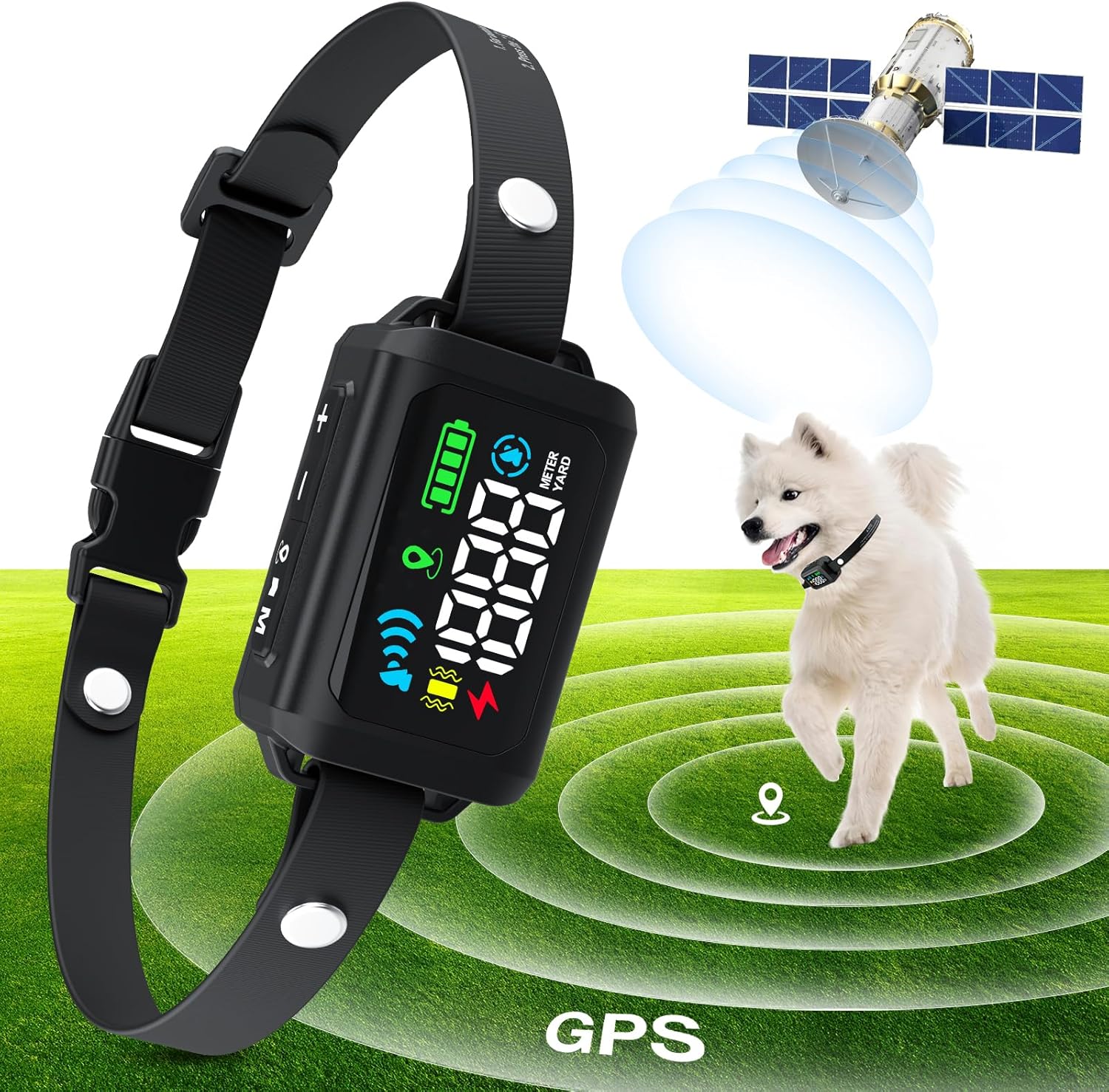 Amazon.com: GPS Wireless Dog Fence, Rechargeable Electric Collar Fence ...