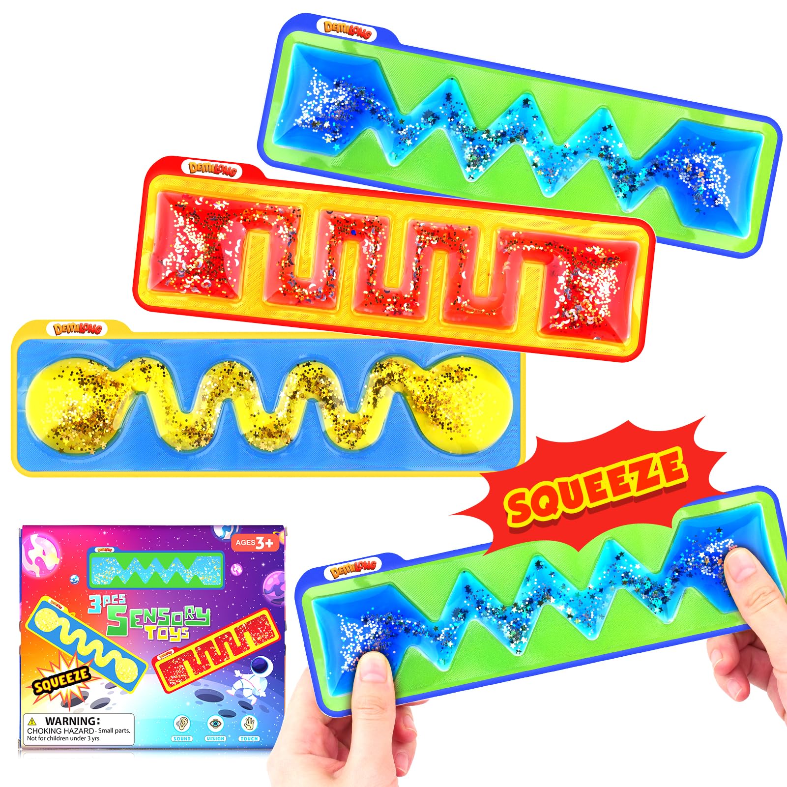 Amazon.com: Autism Sensory Toys for Kids - 3 Pack Fidget Toy Sensory ...