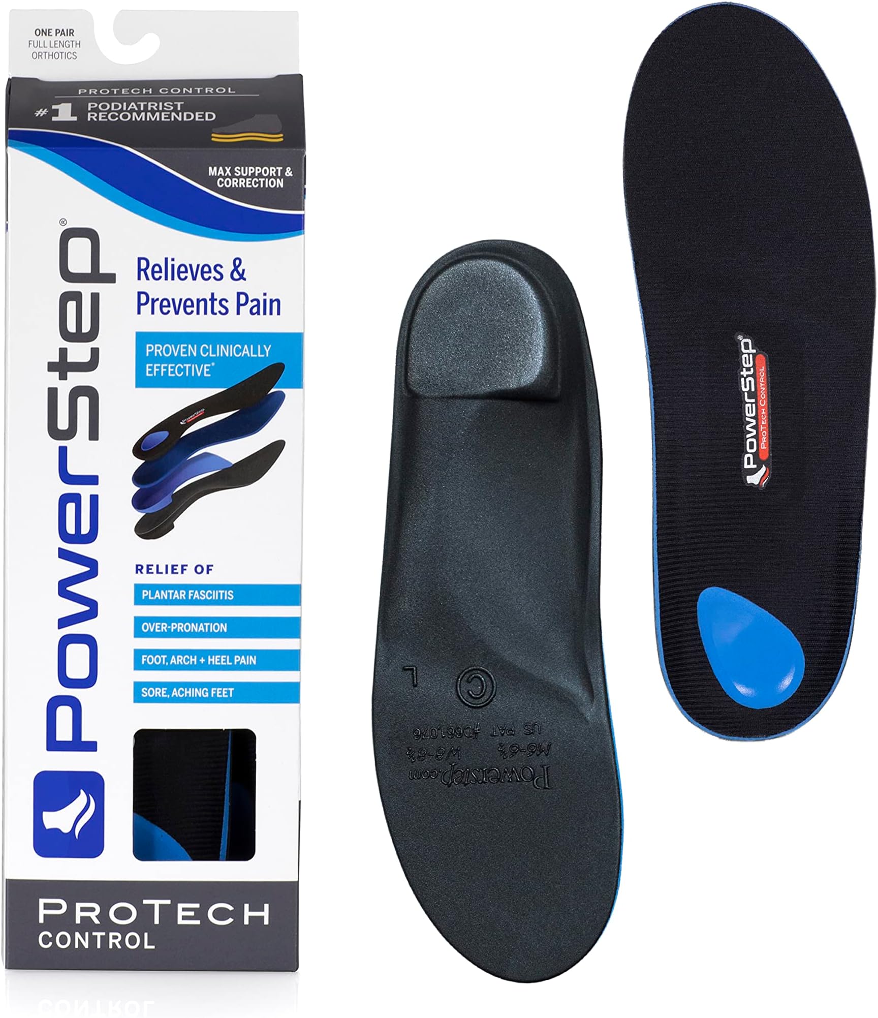 Amazon.com: PowerStep ProTech Full Length Orthotic Insoles - Medical ...