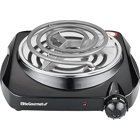 Amazon.com: Elite Gourmet ESB-301BF Countertop Single Cast Iron Burner ...