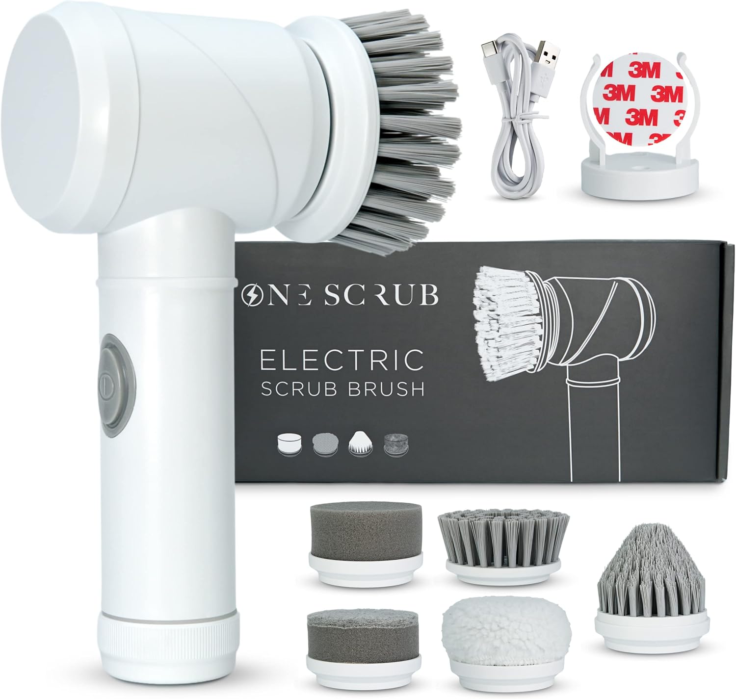 Amazon.com: ONE SCRUB Limpiador eléctrico giratorio, limpieza de baño ...