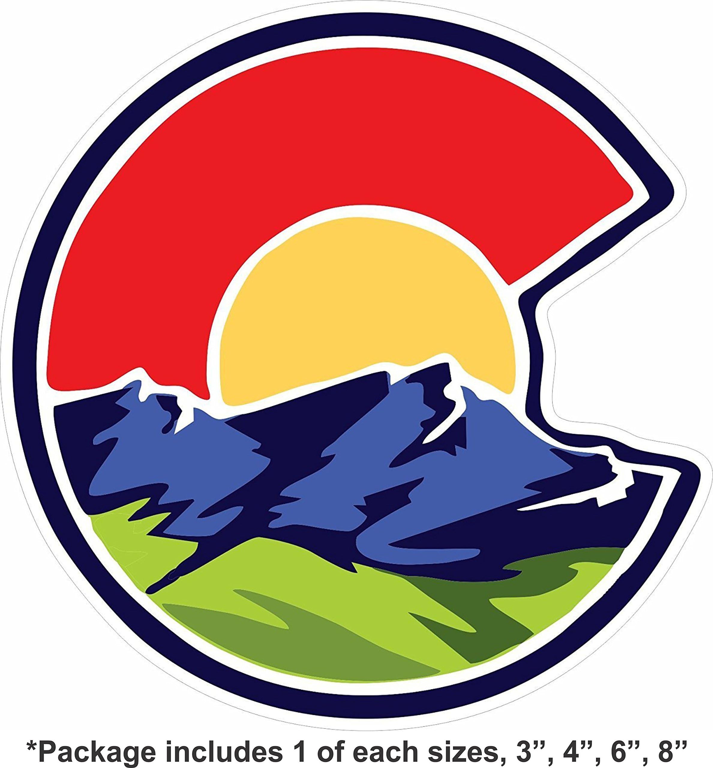 Amazon.com: Colorado C Nature Sticker. Colorado Stickers. Colorado Flag ...
