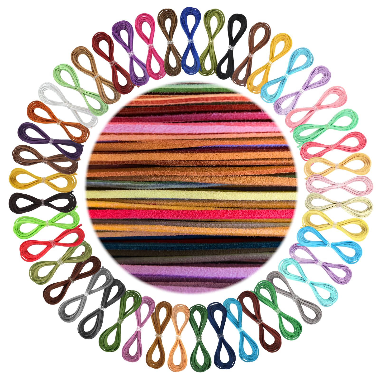 Amazon.com: DOITEM 50 Yards 45 Bundles Suede String for Jewelry Making ...