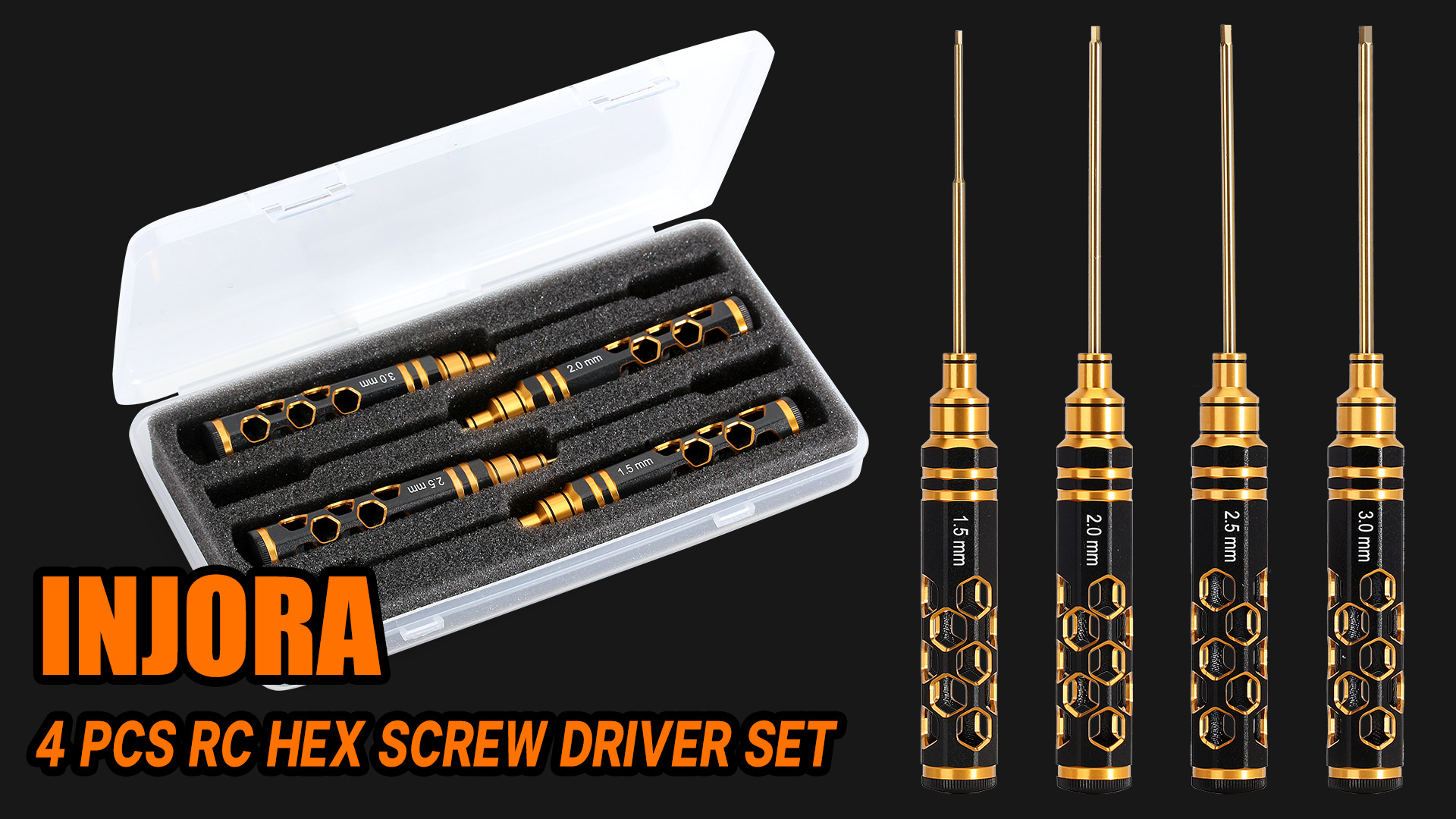 Watch INJORA 4 PCs RC Hex Screw Driver Set on Amazon Live