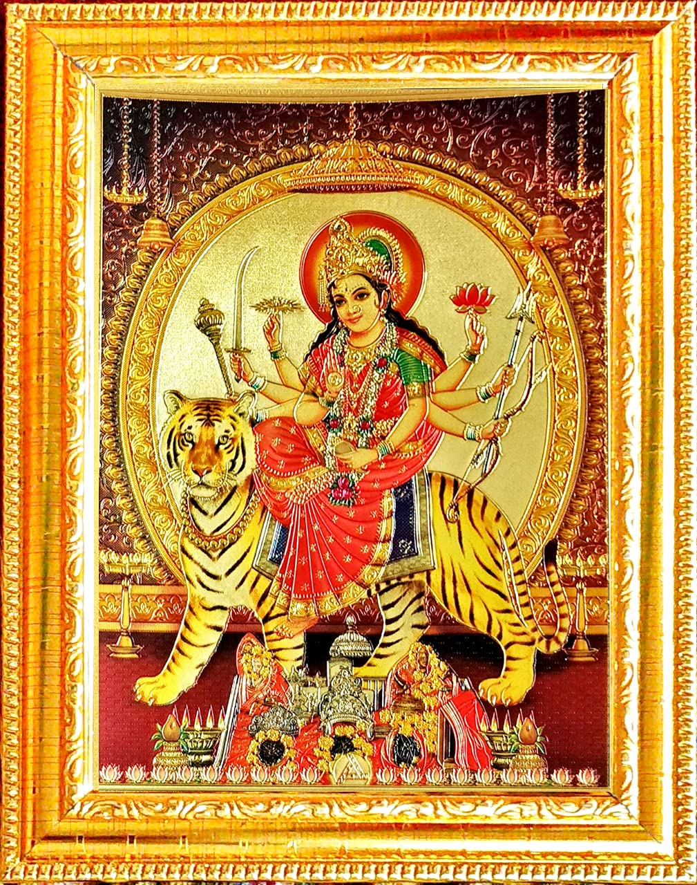 Buy Durga maa Photo Frame | God Photo Frames | Photo with Frame | Photo ...
