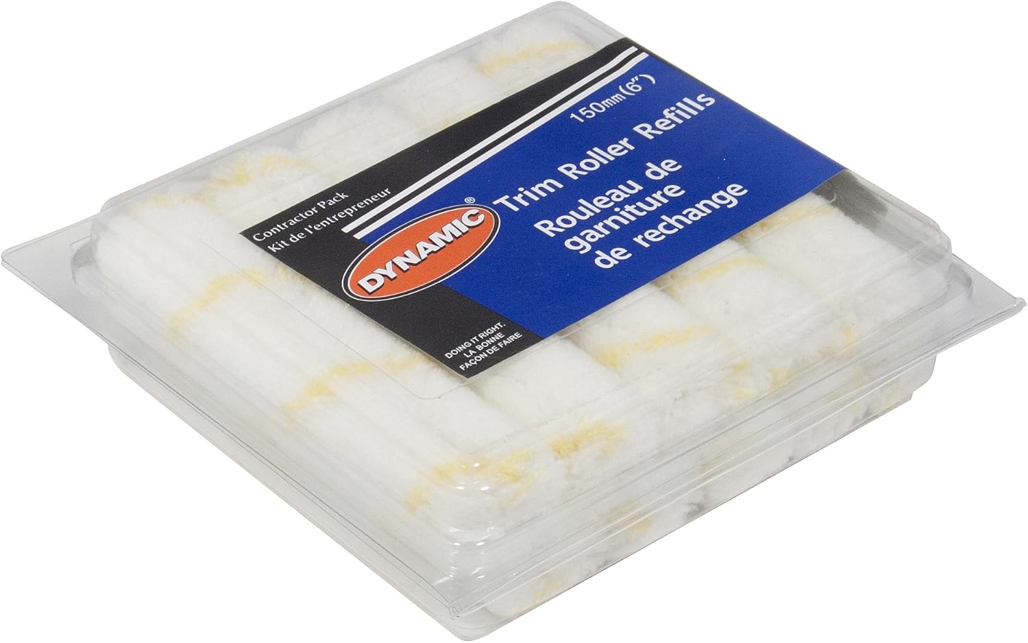 Dynamic HM005317 150mm x 11mm Mini Trim Paint Roller Refills, 10-Pack ...