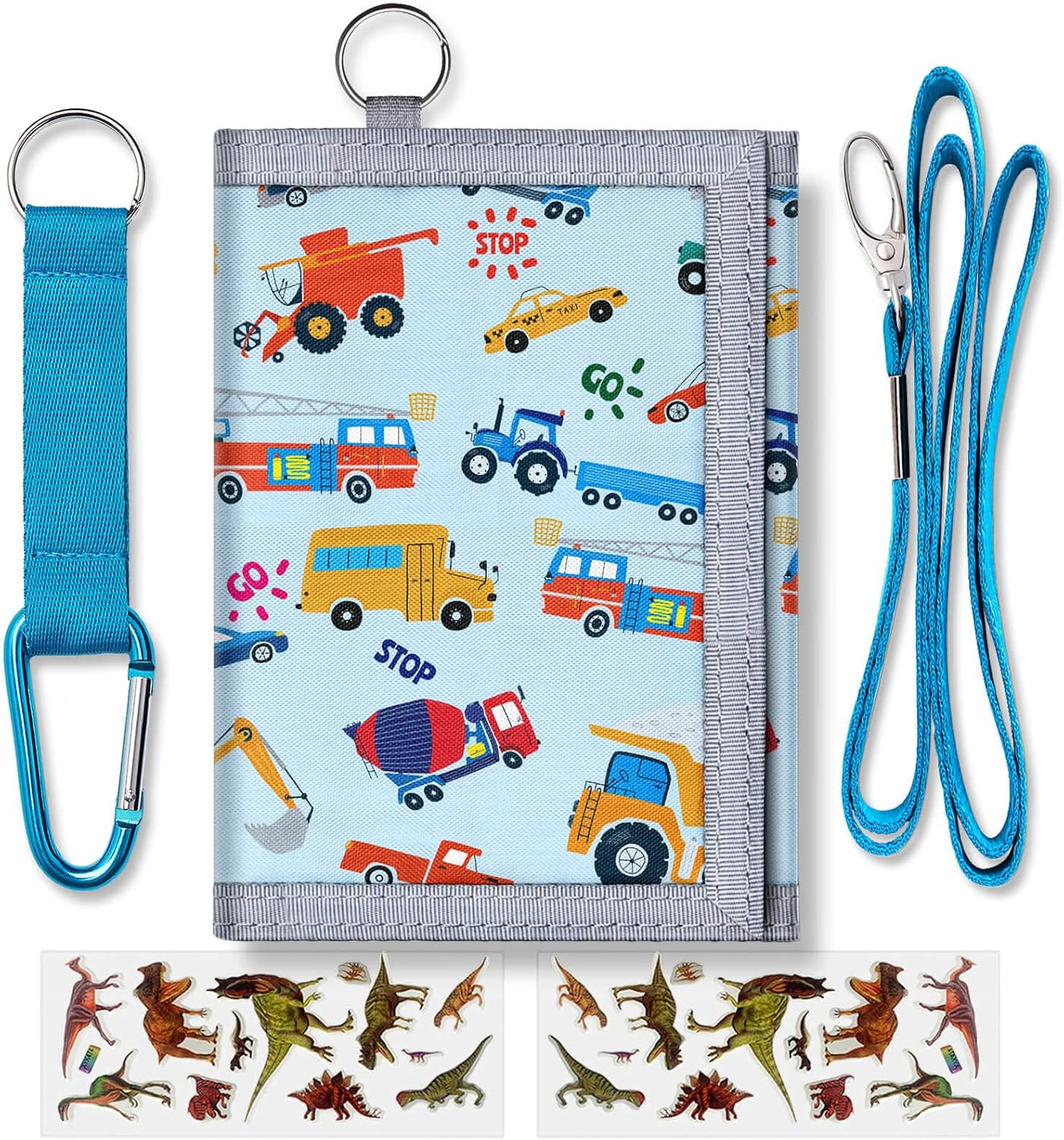 Amazon.com: Kids Wallets for Boys & Girls, Ages 4-18 - Trifold Truck ...