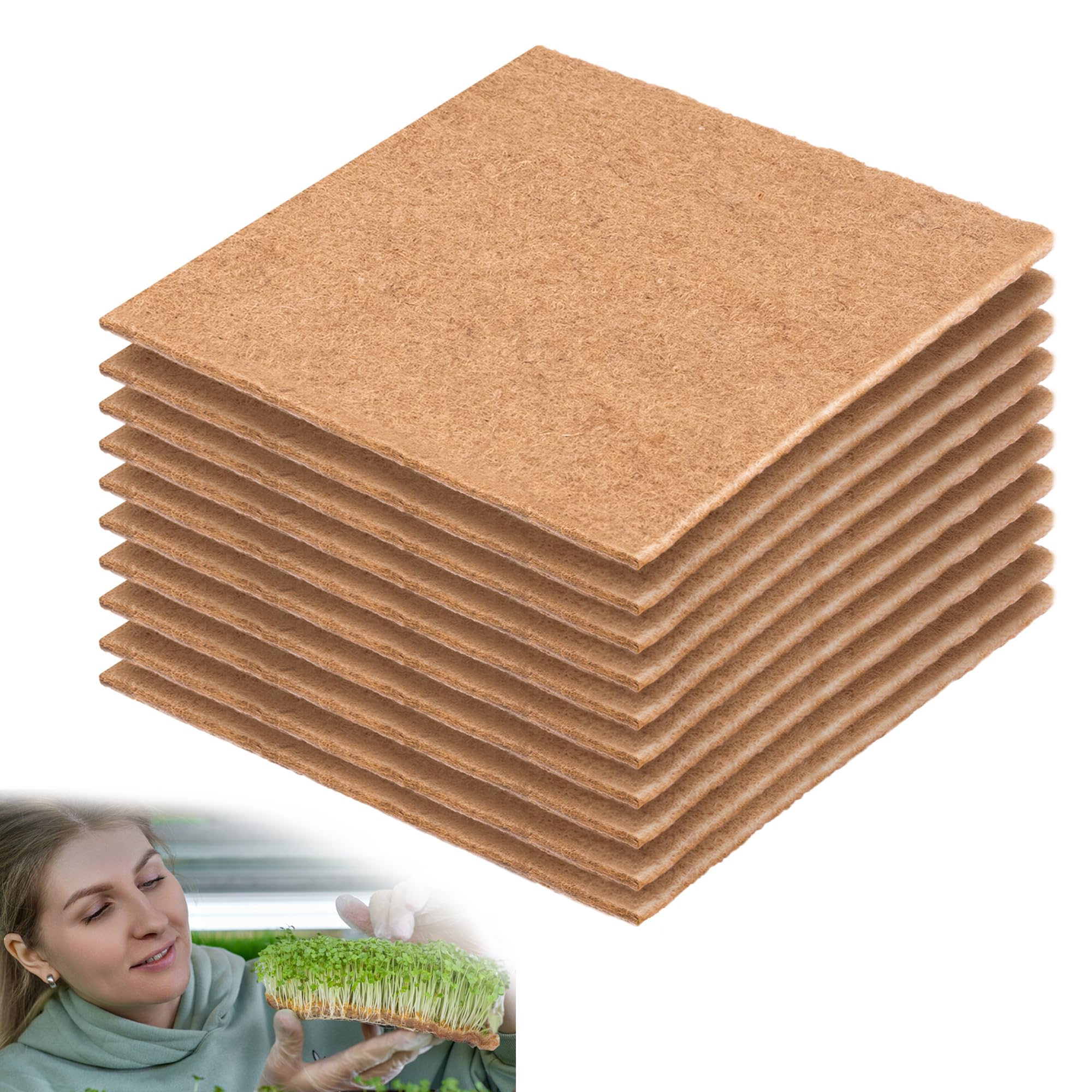 Amazon.com : U0U 10Pcs Jute Grow Mats for Microgreens,10"x 10" Hemp ...
