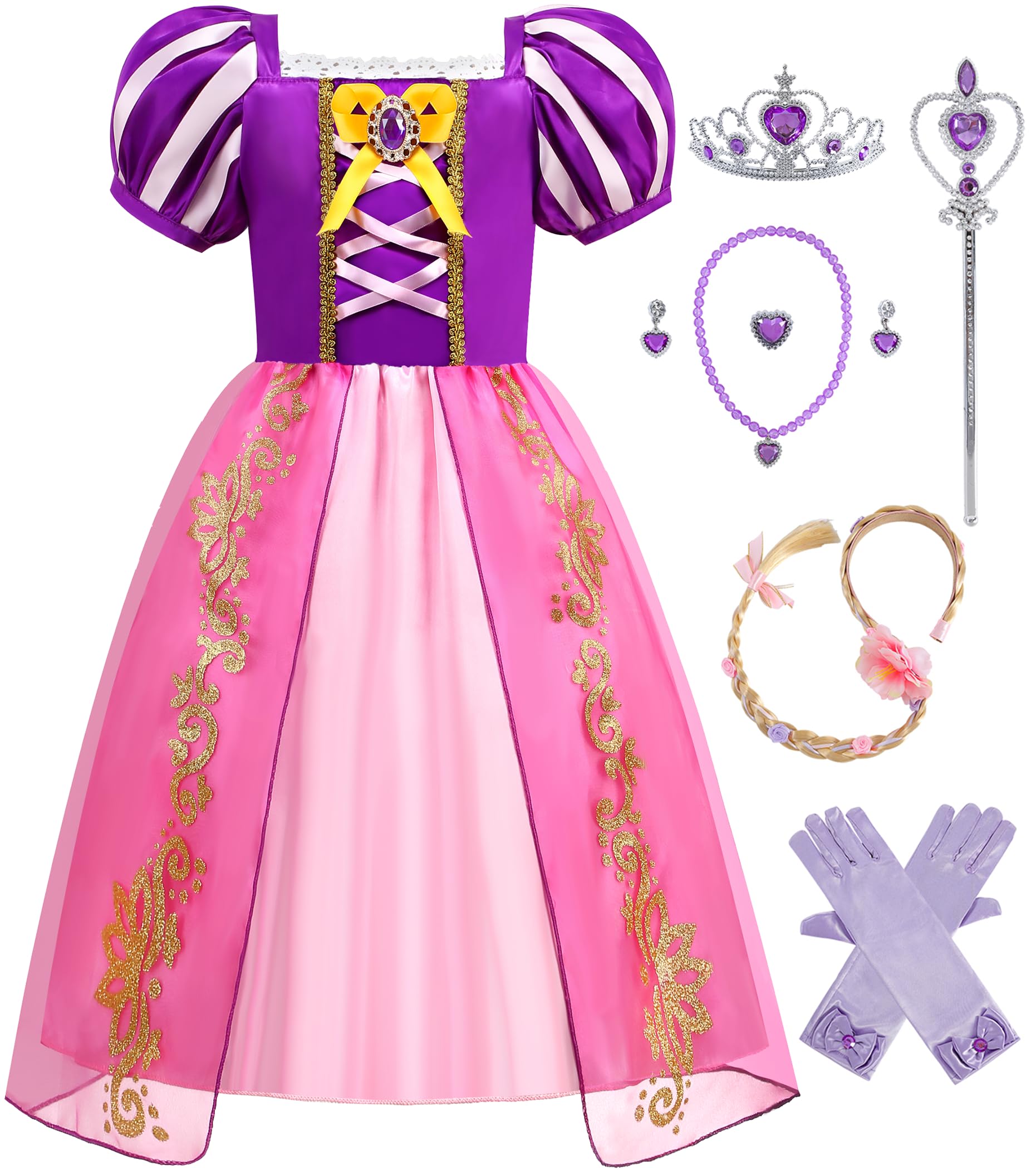 Snapklik.com : Girls Princess Costume Purple Princess Dresses For ...