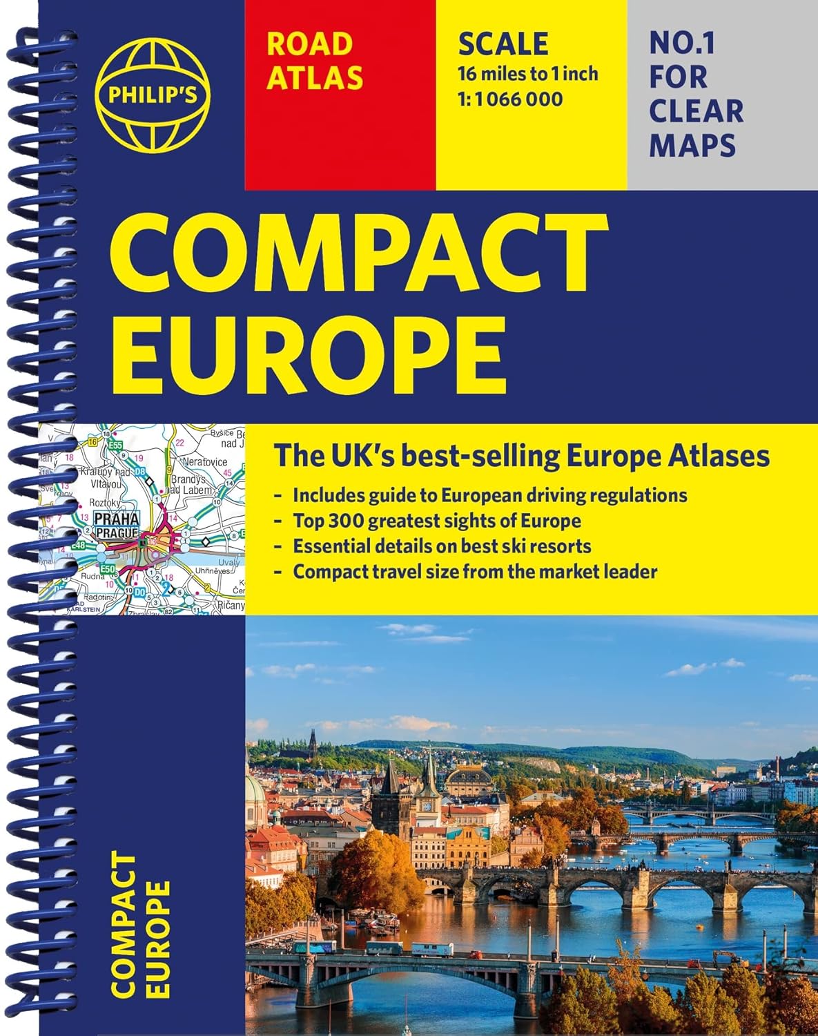 Philip's Compact Atlas Europe: A5 Spiral with the Top 300 tourist sites ...