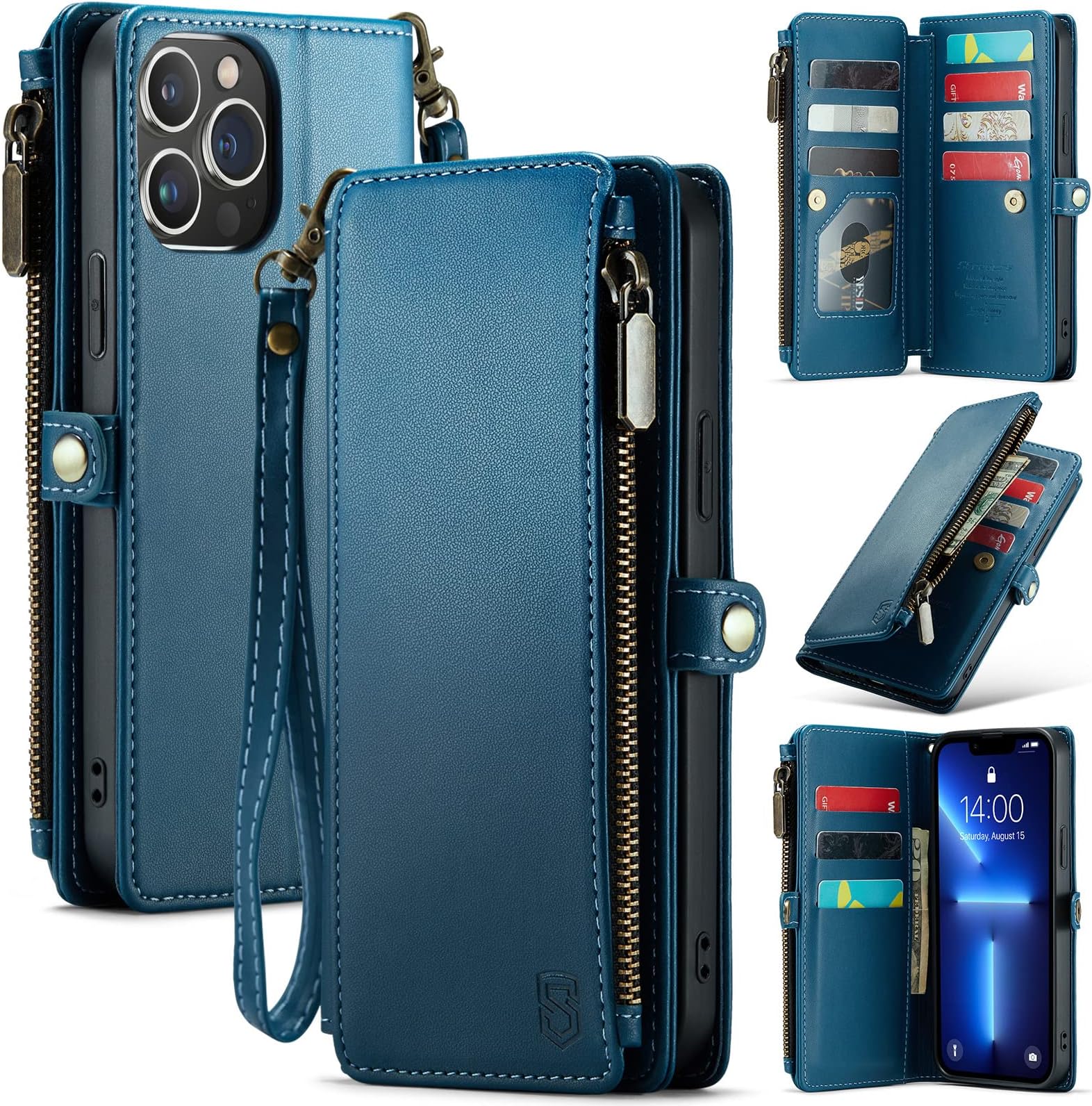 Amazon.com: Antsturdy for iPhone 13 Pro Max Wallet Case【RFID Blocking ...