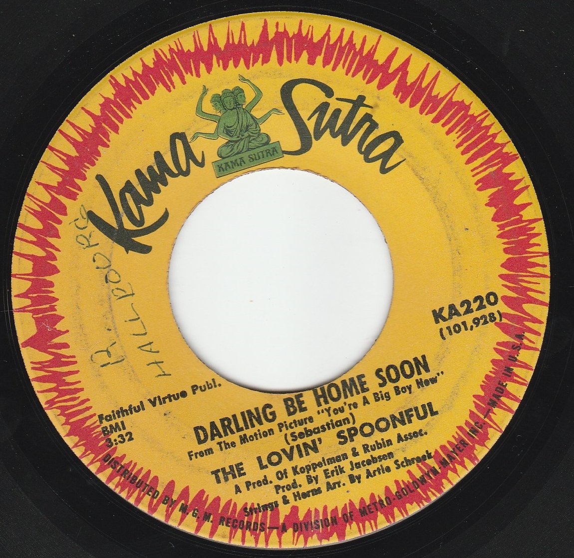 The Lovin Spoonful - 45vinylrecord Darling Be Home Soon/Darlin ...