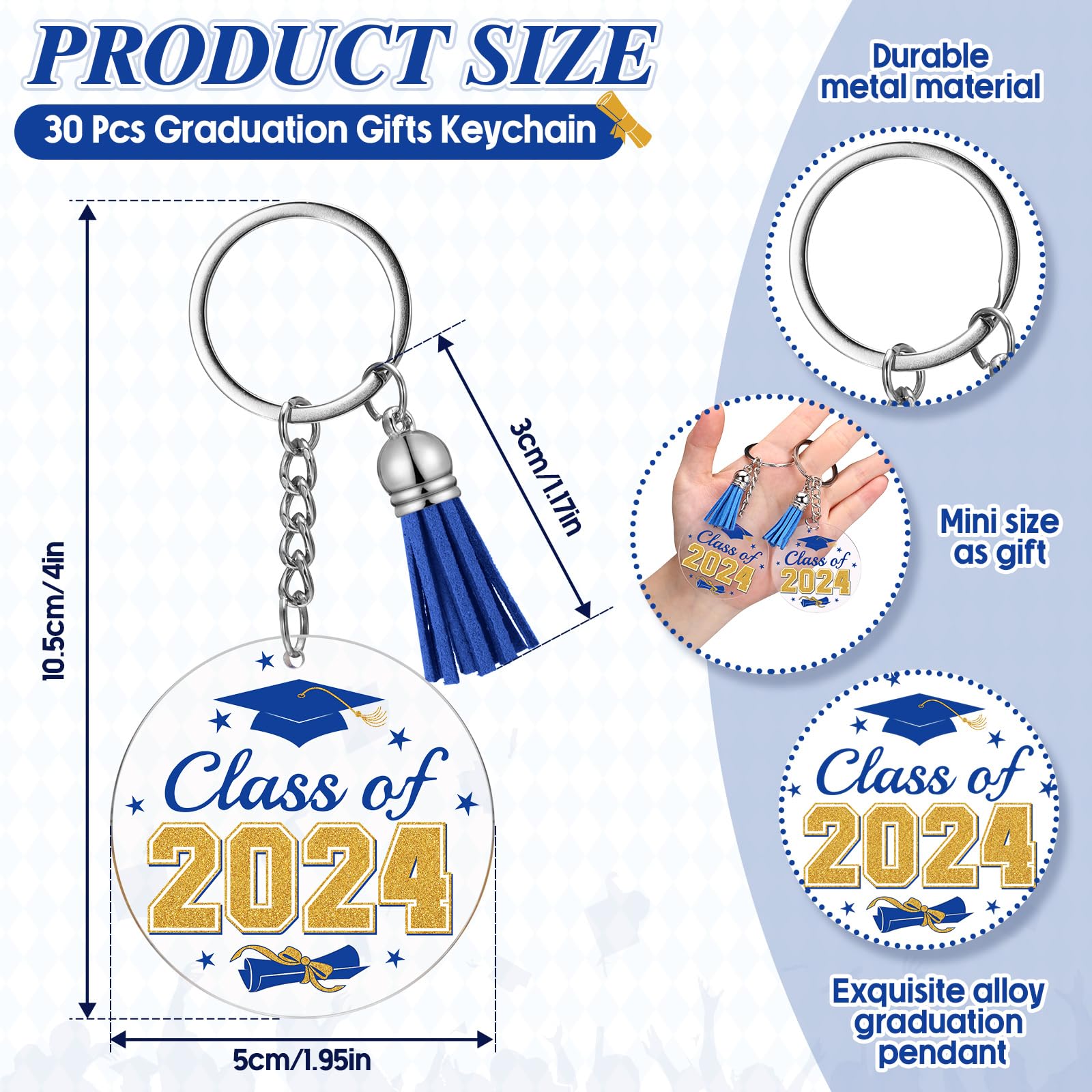 Snapklik.com : Kigeli 30 Pcs Class Of 2024 Graduation Keychains Gifts ...