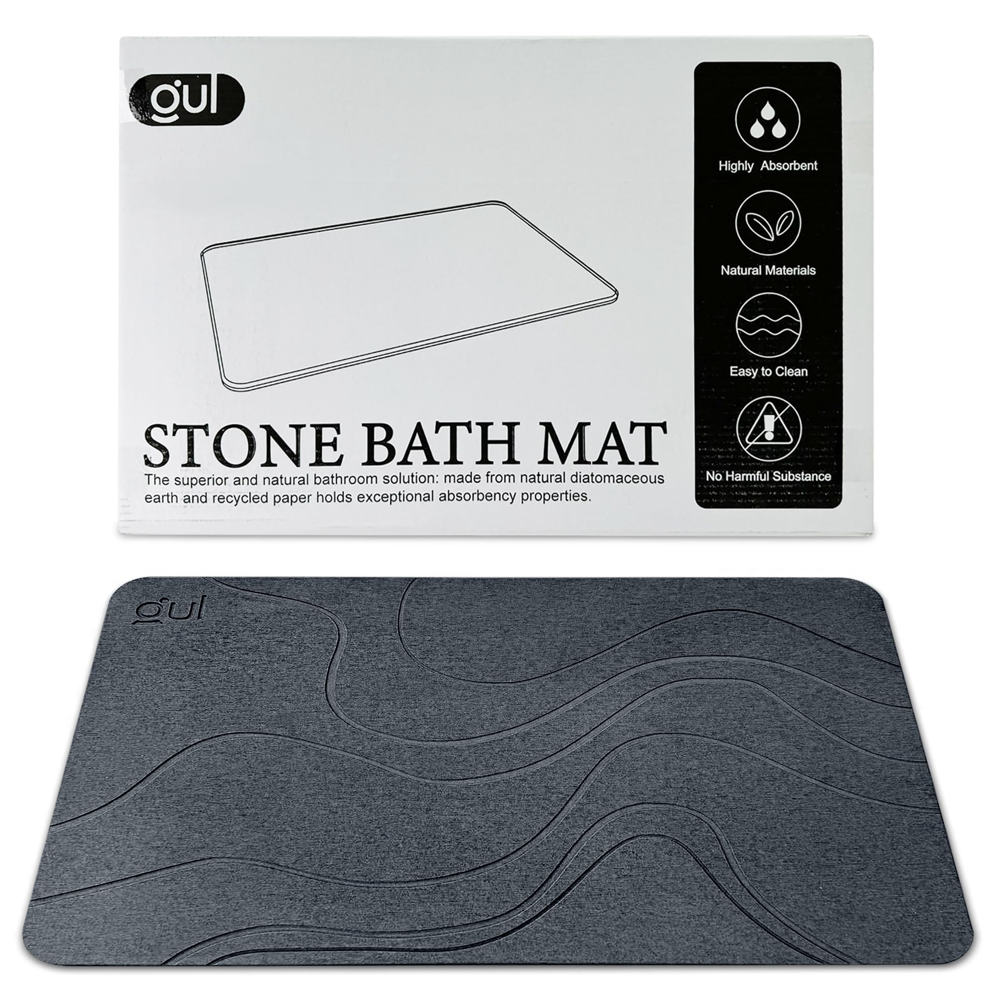 Amazon.com: GUL Diatomaceous Earth Bath Mat - Diatomite Stone Bath Mats ...