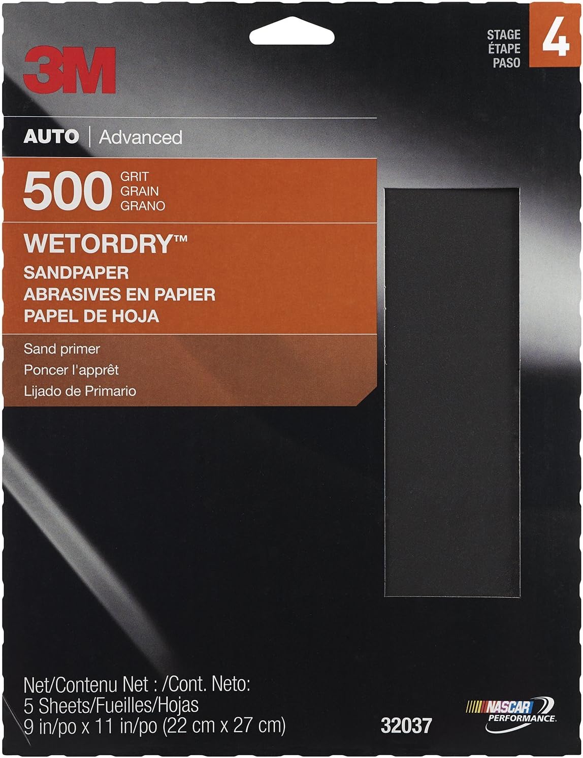 Amazon.com: 3M Wetordry Sandpaper, 32037, 9 in x 11 in, 500 Grit, 5 ...